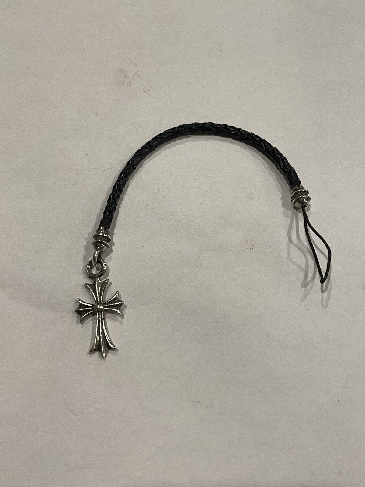 Chrome Hearts RARE Chrome Hearts Cross Pendant Silver Strap Keychain ...