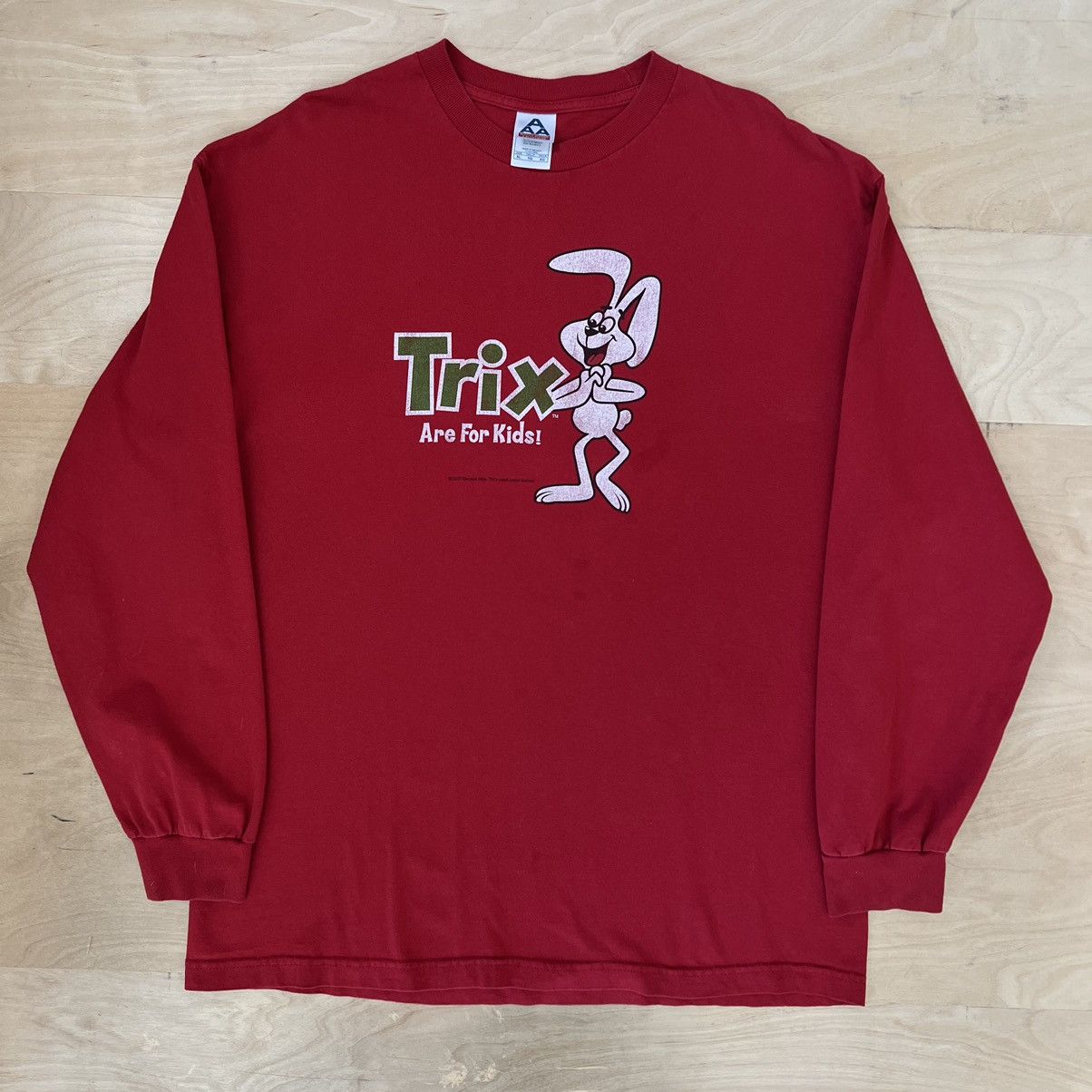 Streetwear × Vintage Trix Cereal Vintage Shirt XL Red Y2K Cartoon Silly ...