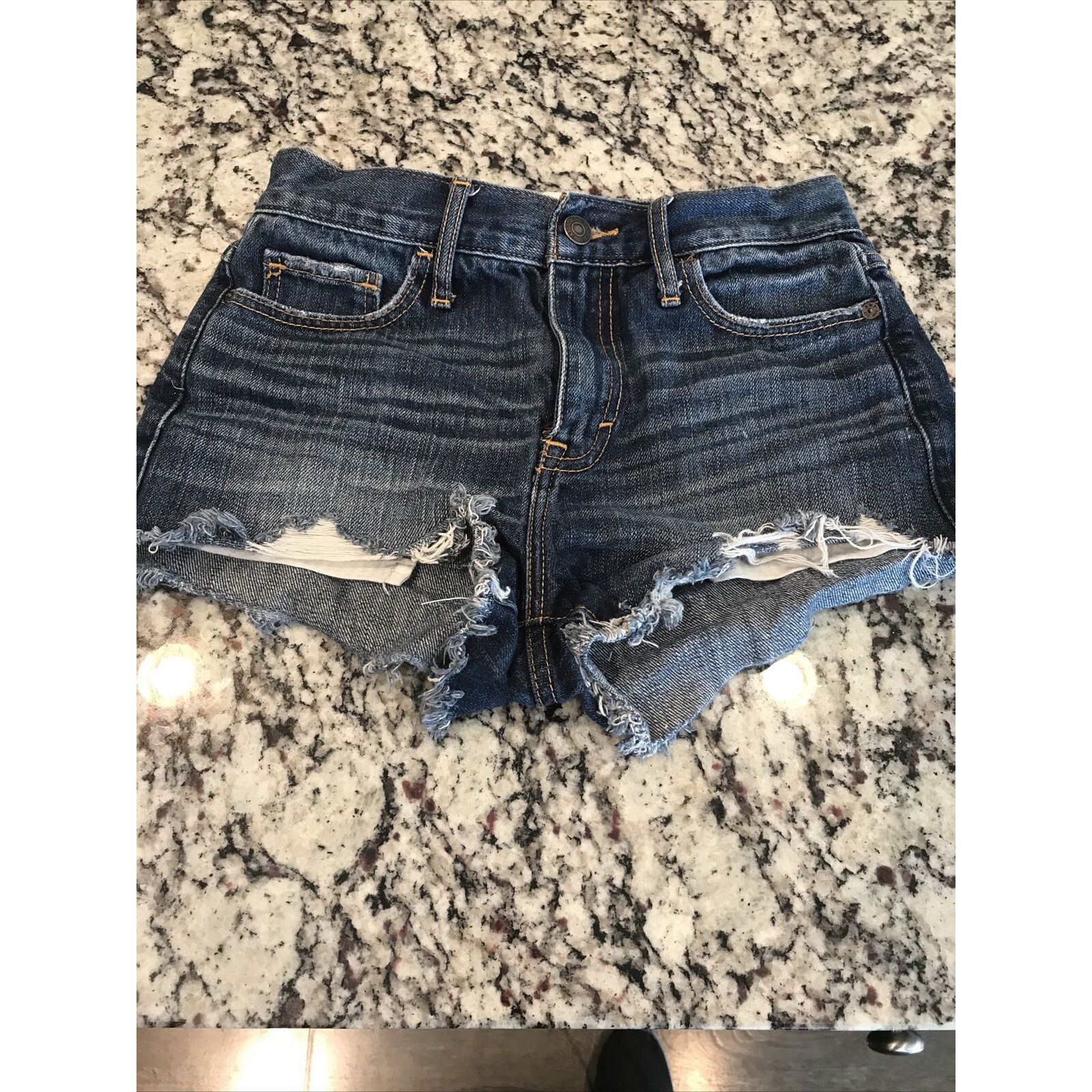 Abercrombie & Fitch Abercrombie & Fitch Booty Shorts Womens Blue Sz 00 ...