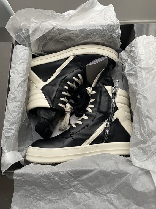 Rick Owens Rick Owens Geobasket Black and White | Grailed
