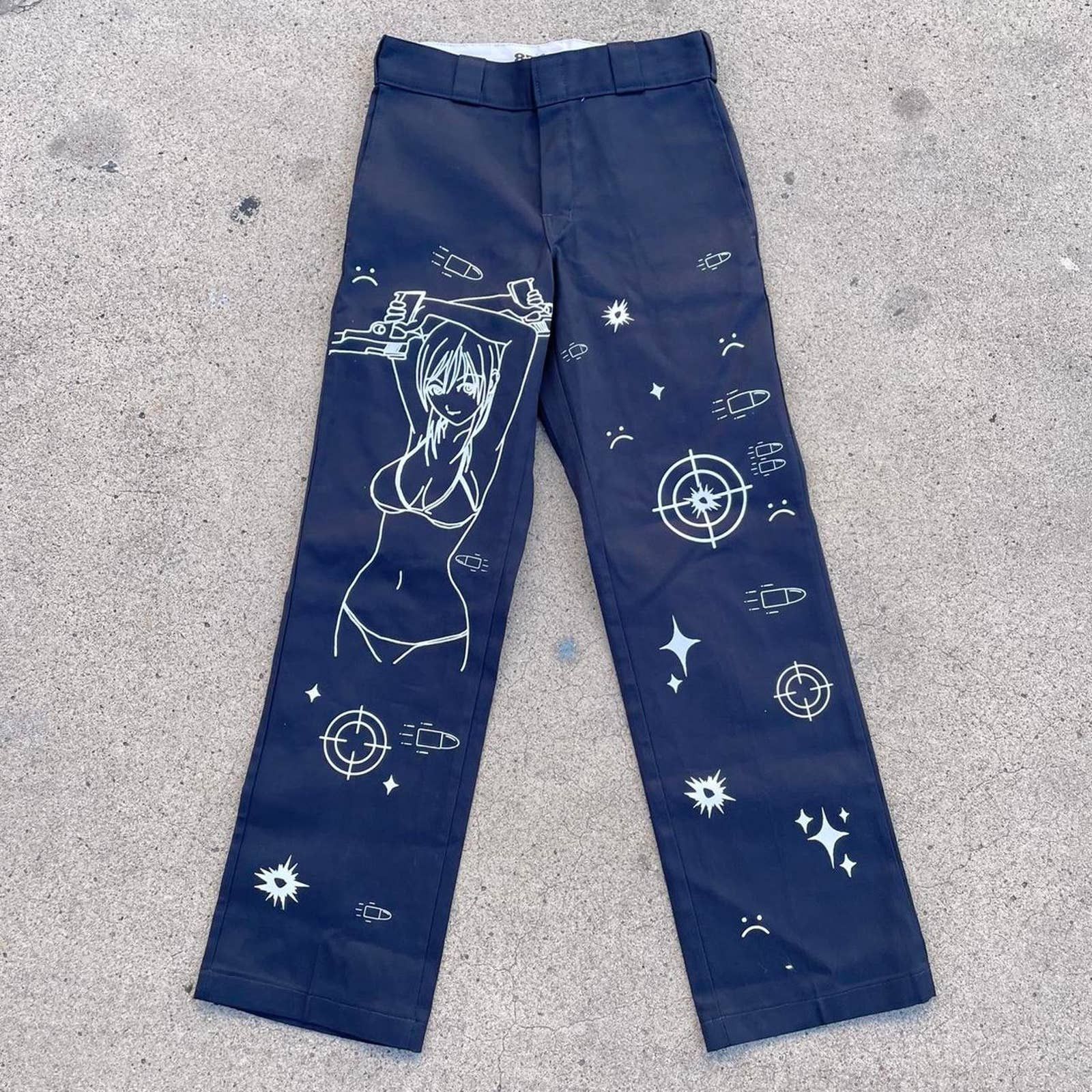 Dickies Dickies original fit anime babe crosshairs bullets nwt pants ...