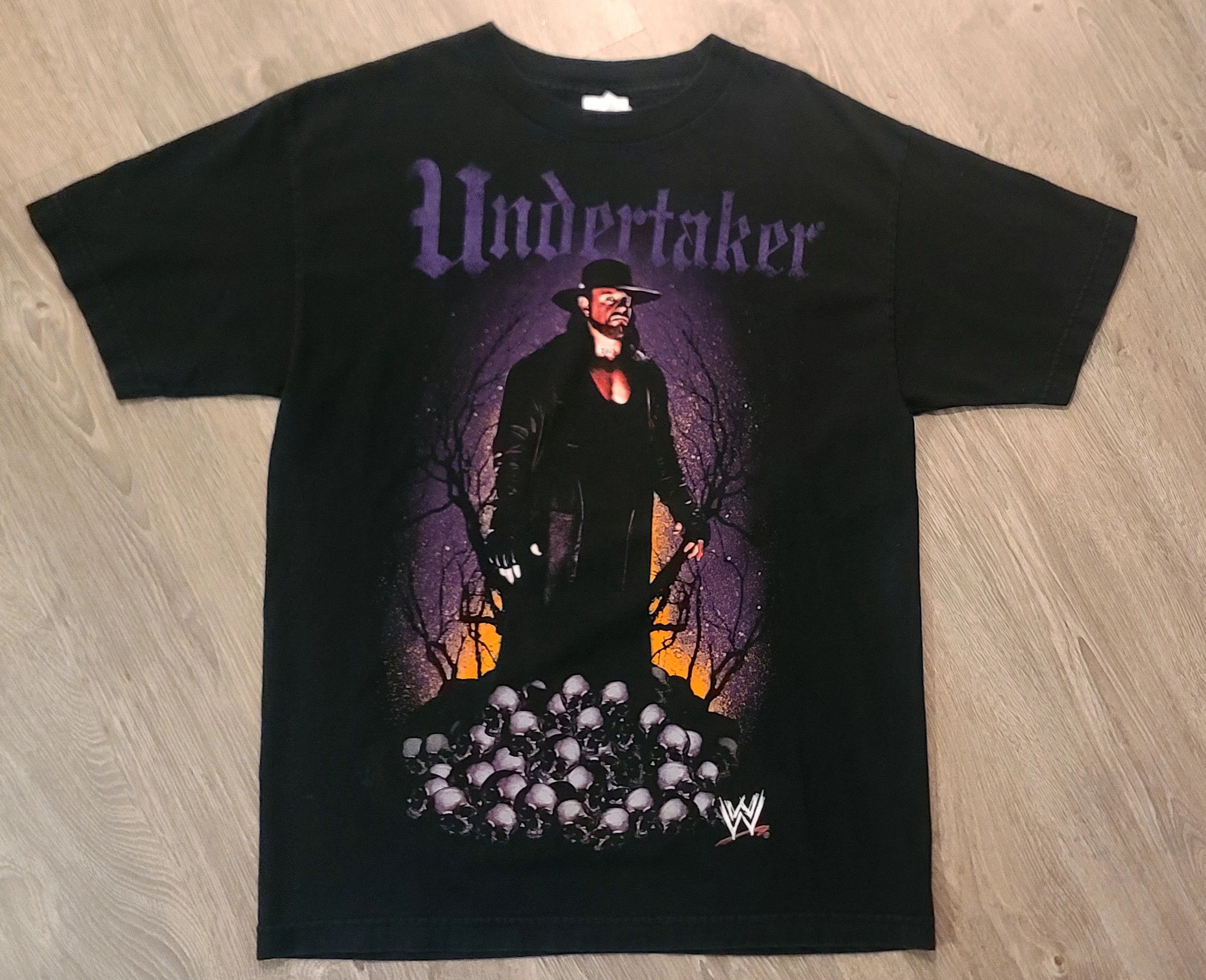 Vintage × WWE × WWF The Undertaker skull pile T-Shirt | Grailed