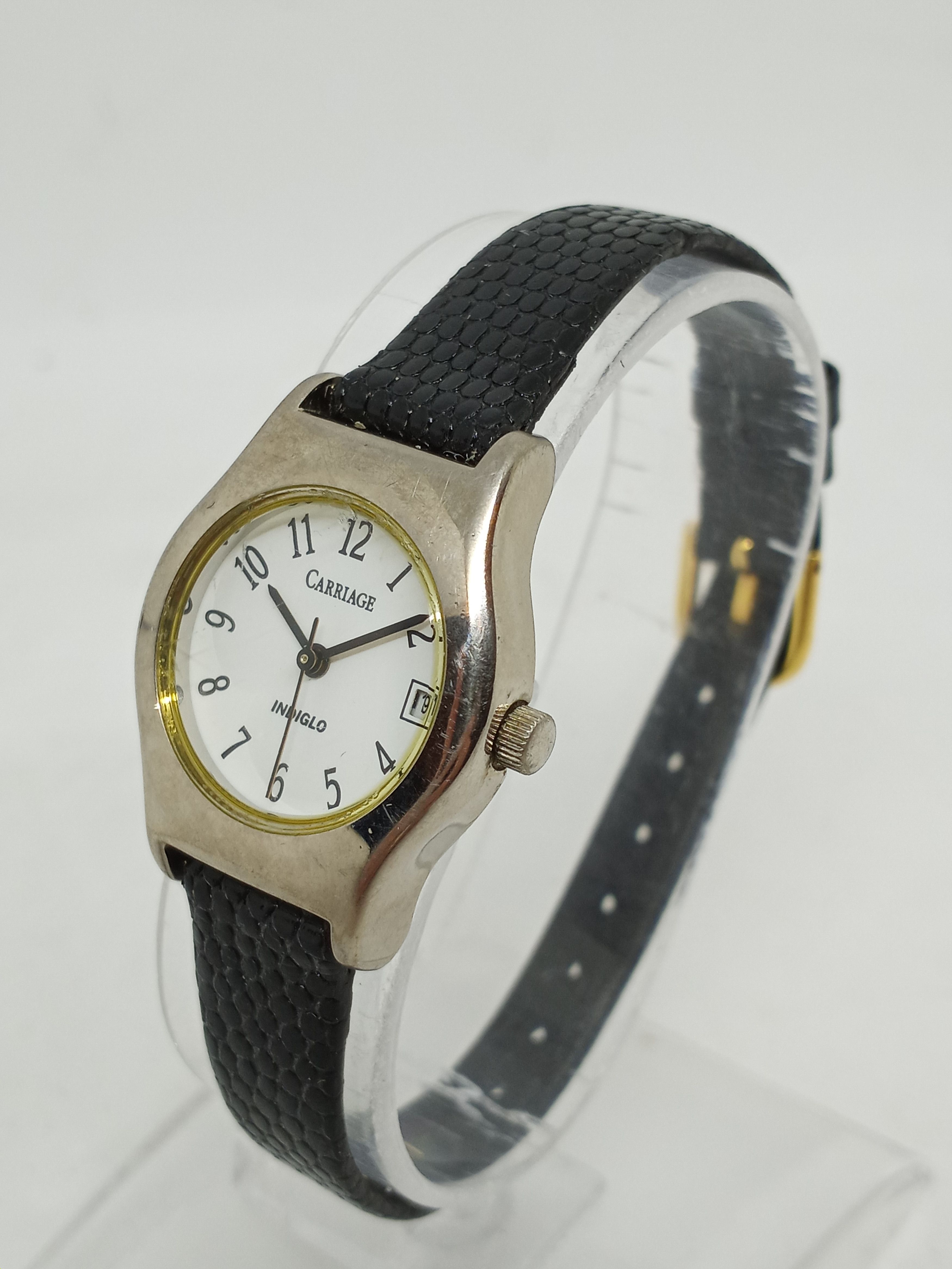 Timex Carriage by Timex U1 Women's 25mm Indiglo Leather Band Watch ...