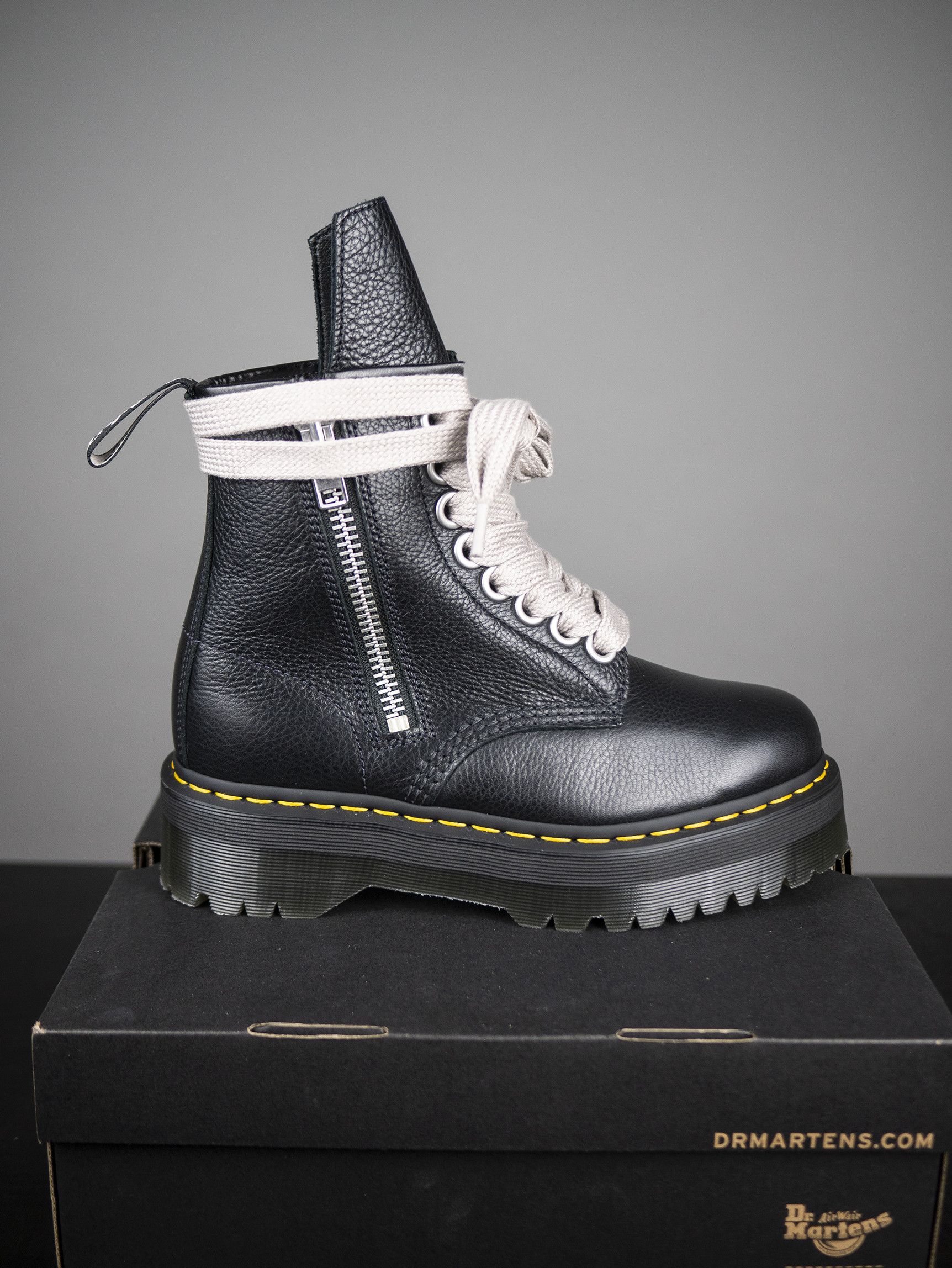 Dr. Martens × Rick Owens Rick Owens Doc Martens 1460 Quad Leather Boots | Grailed