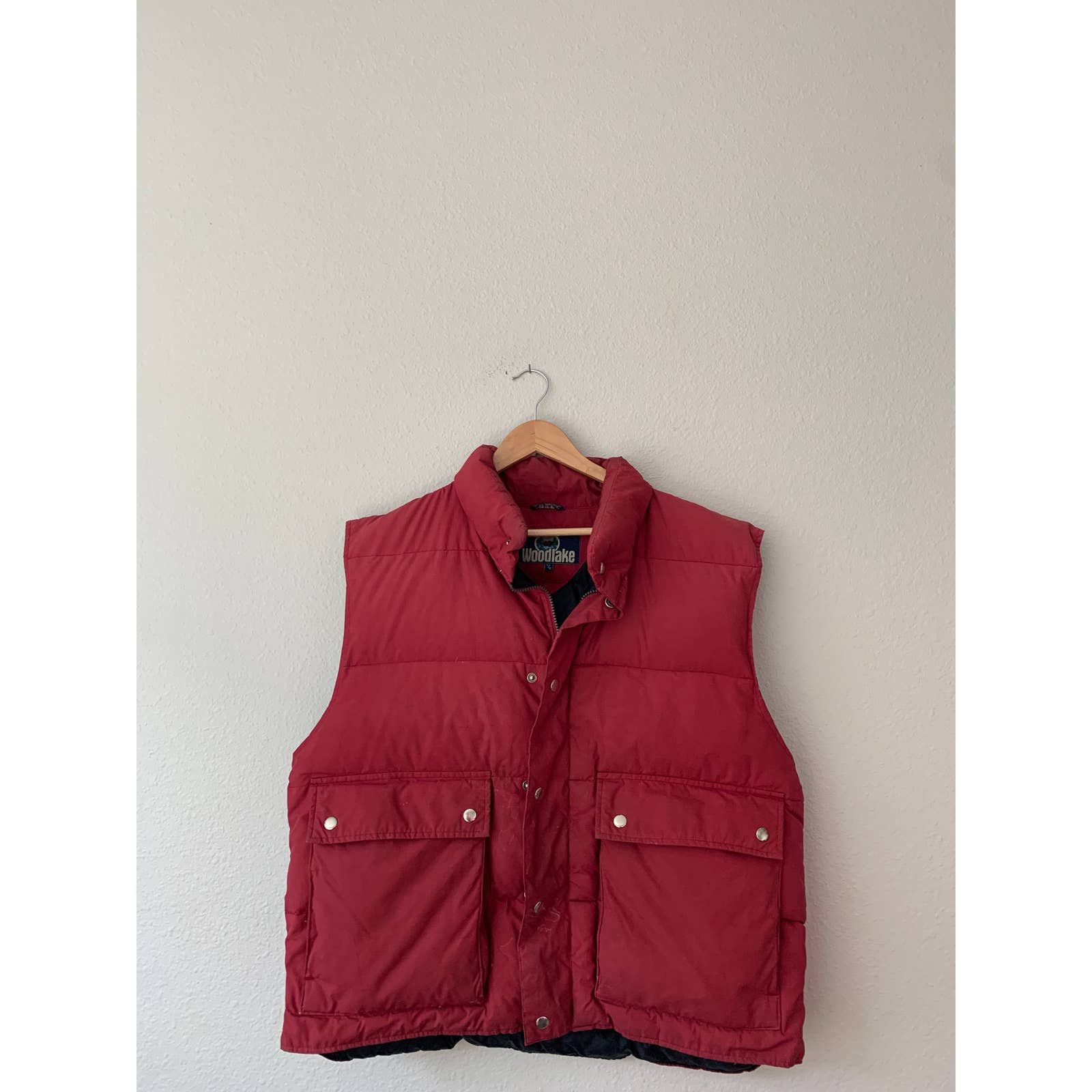 Streetwear × Vintage 90s Dad Maroon Oversized Goose Down Puffer Vest ...
