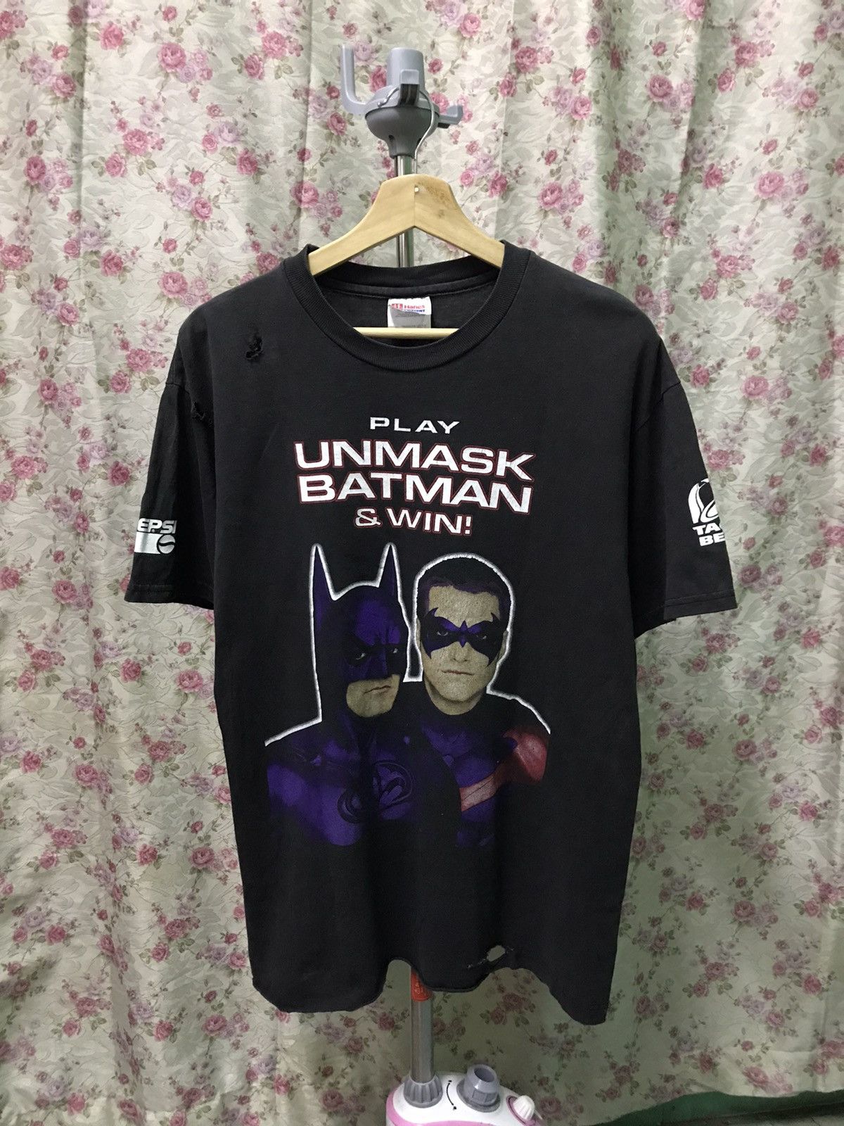 DC Comics × Hanes × Vintage Vtg 90s Batman & Robin X Pepsi X Taco Bell ...