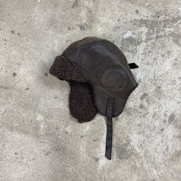 Very Rare 1980s USHANKA PILOT LEATHER VINTAGE HAT WITH EAR FLAPS | Grailed