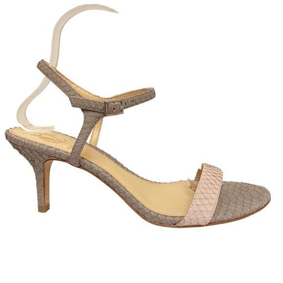Vince Camuto VC Signature Vi-Alcine Tan Blush Leather Snakeskin Heels ...