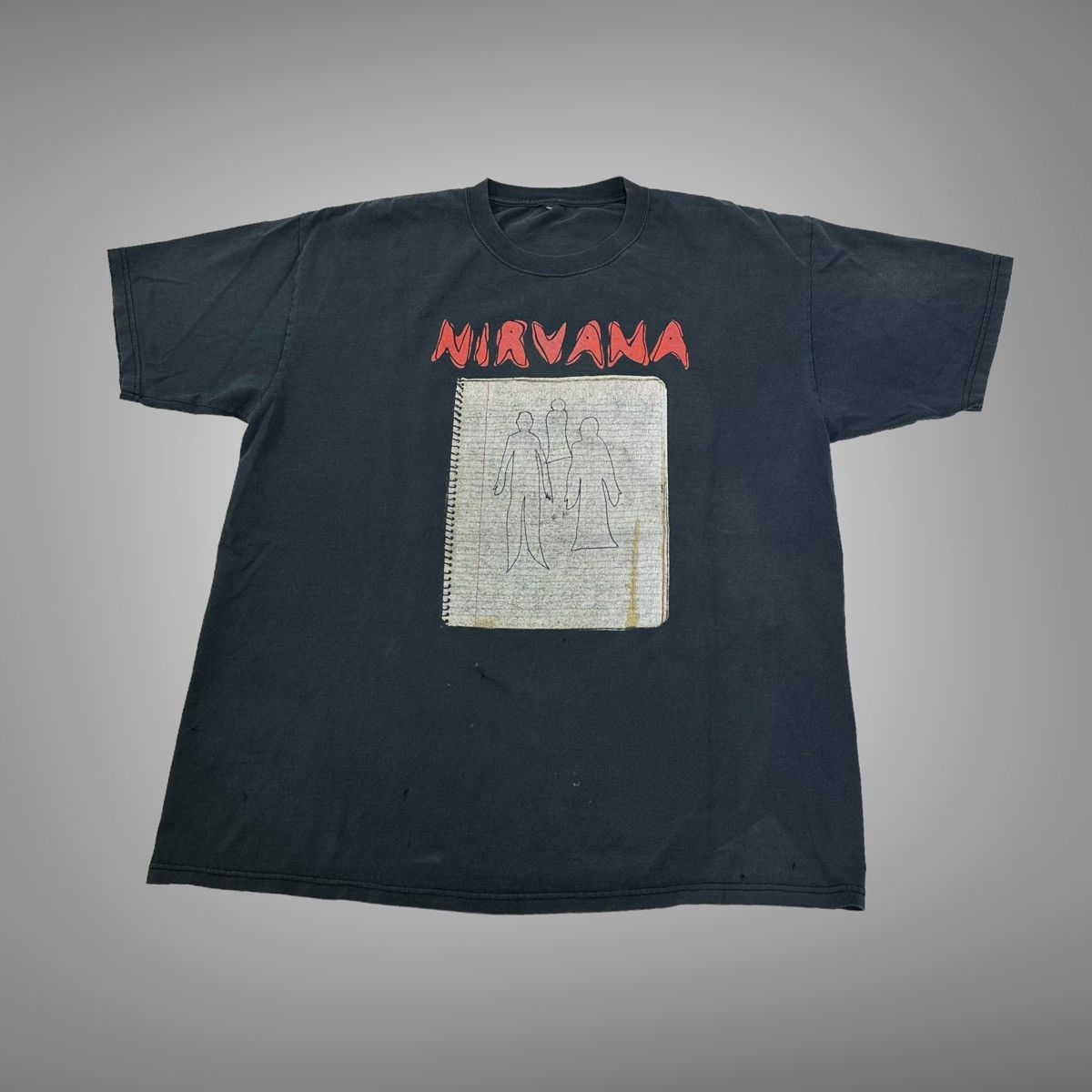 Nirvana × Streetwear × Vintage Vintage 2003 Nirvana notebook T-shirt ...
