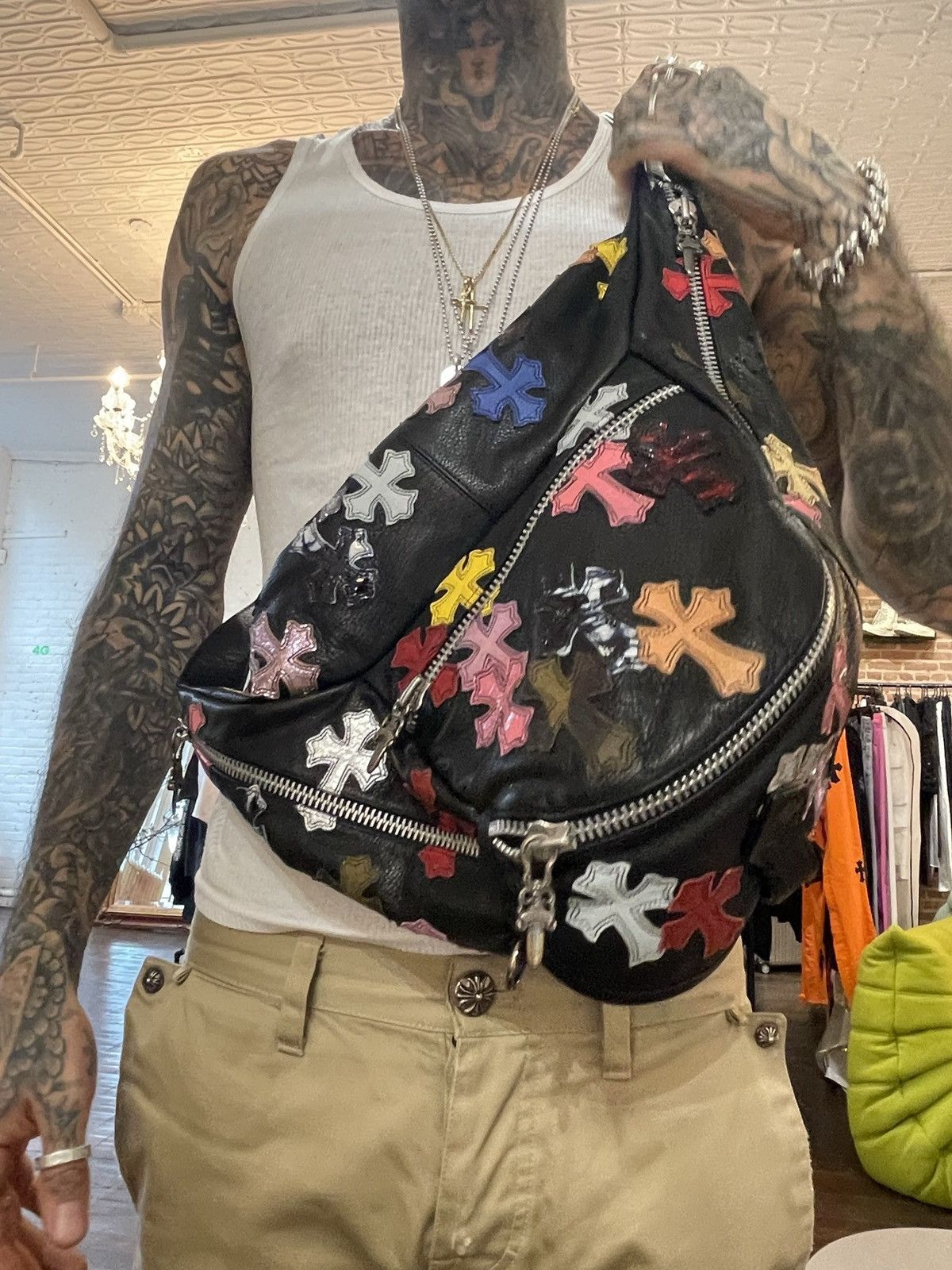 Chrome Hearts Chrome Hearts XXL 60 Cross Multi Colored Patch Chrome Hearts Chrome Hearts XXL 60 Cross Multi Colored Patch
