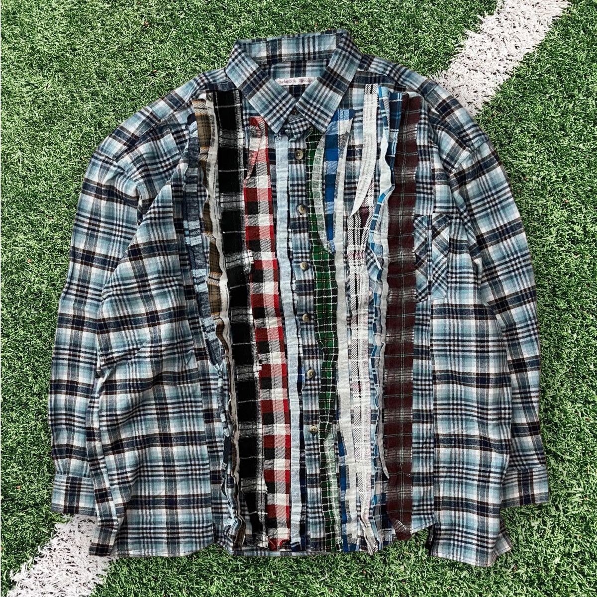 Needles × Nepenthes New York Rebuild By Needles 7 Cut Rainbow Flannel ...