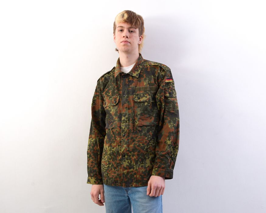 Vintage Germany Jacket Camouflage Coat Zip Snap Camo Army Retro | Grailed