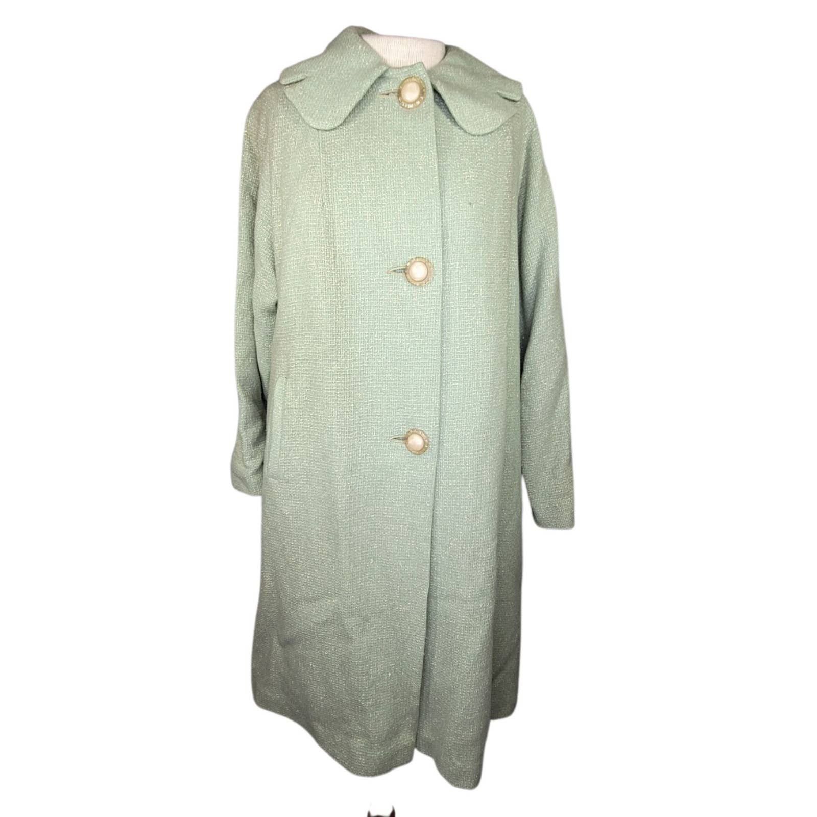 Vintage Vintage 60s Womans Mint Green Mod Overcoat Union Made | Grailed