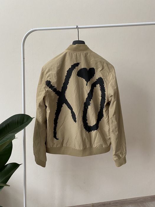 The Weeknd The Weeknd XO x H&M Beige Bomber Jacket Logo L | Grailed