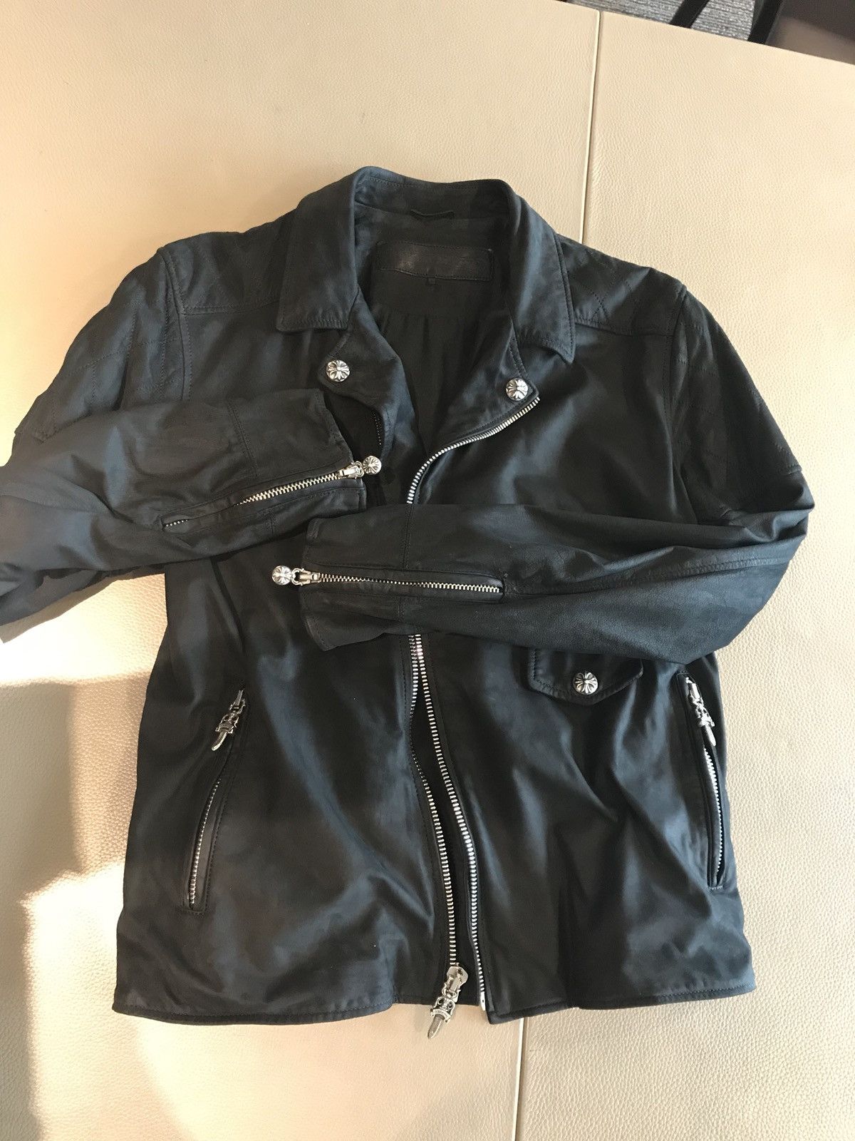 Chrome Hearts Chrome Hearts Leather Biker Jacket | Grailed