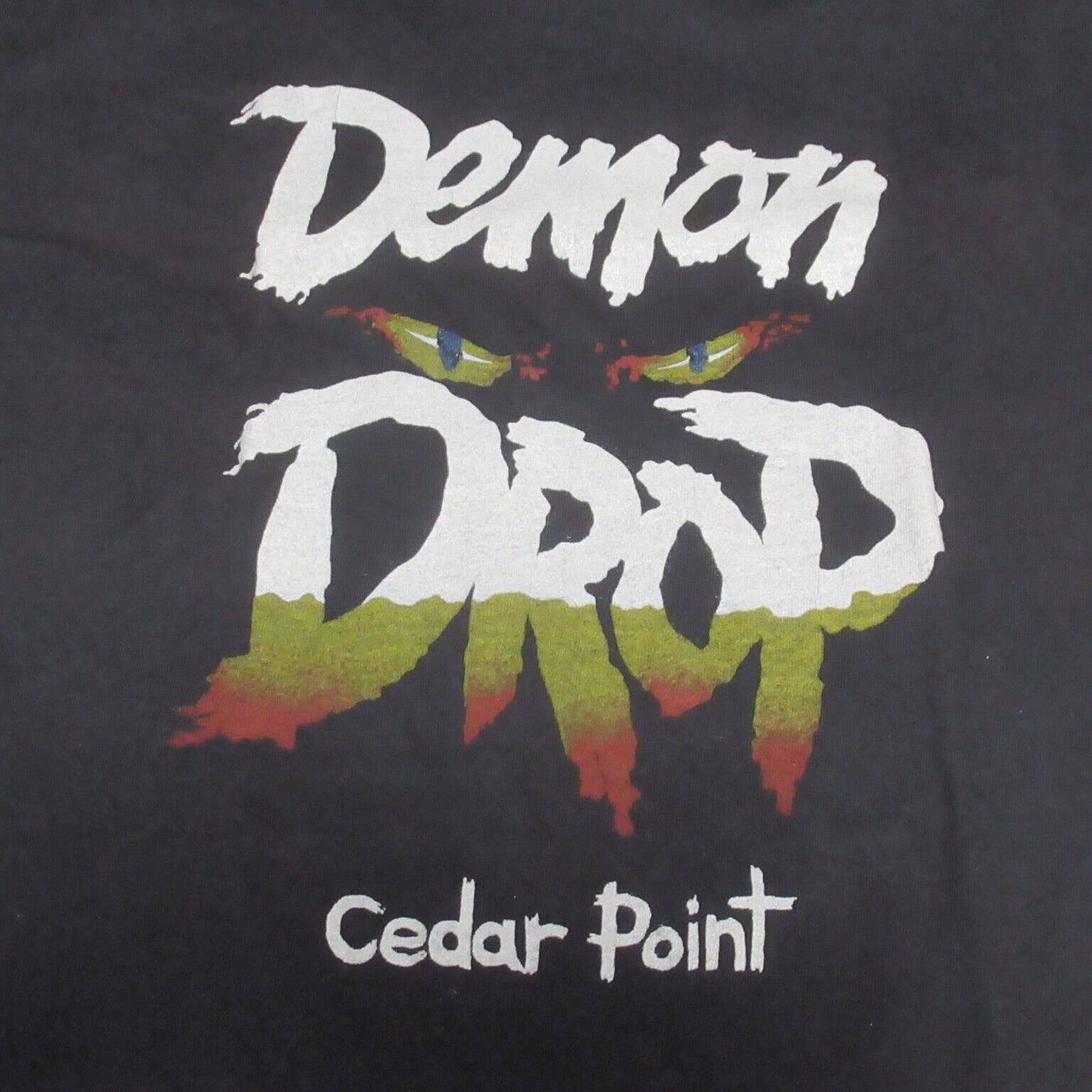 Generic VINTAGE 80s Demon Drop Cedar Point T-Shirt Single Stitch XS ...