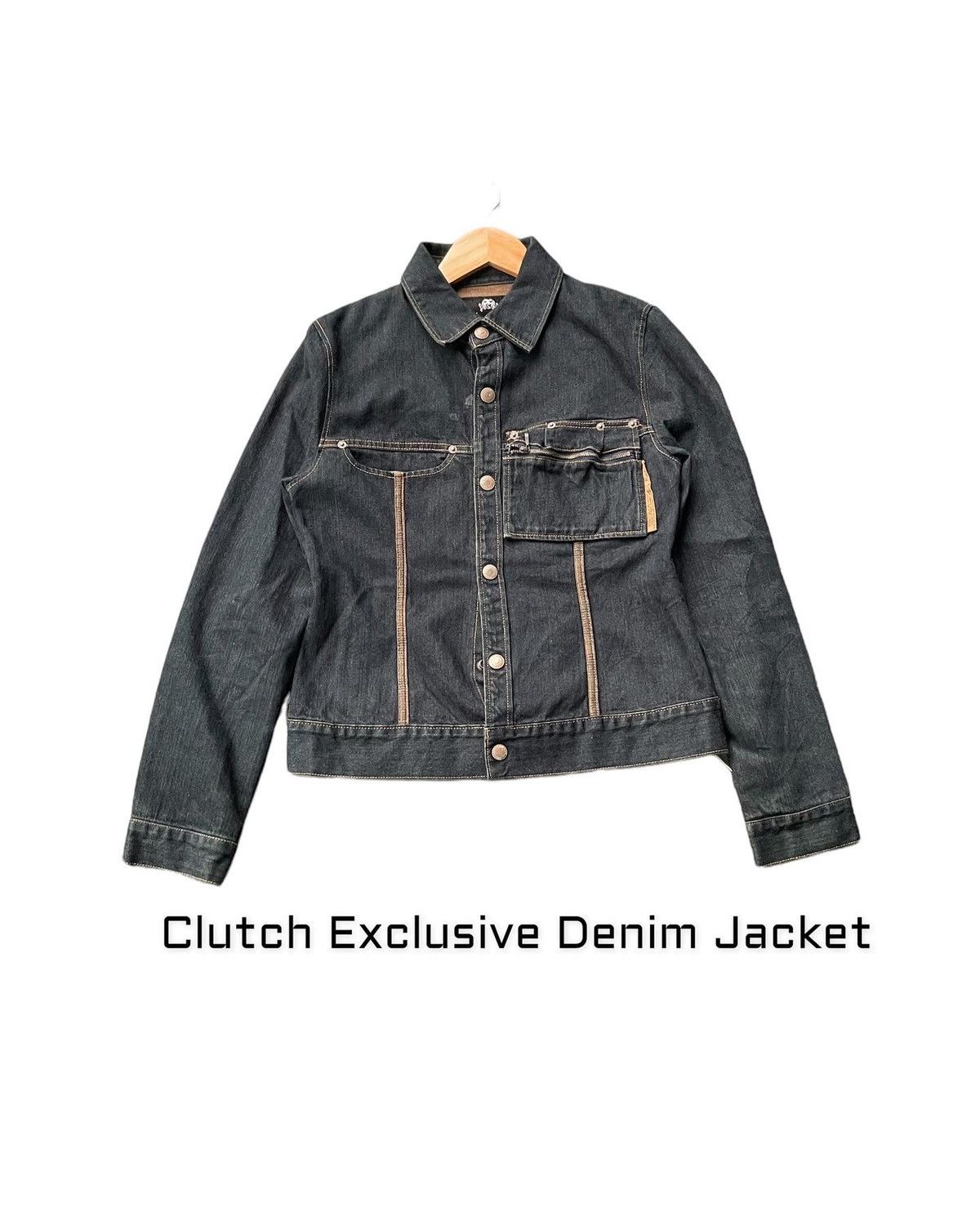 Denim Jacket × Japanese Brand × Vintage Vintage Clutch Exclusive Denim ...