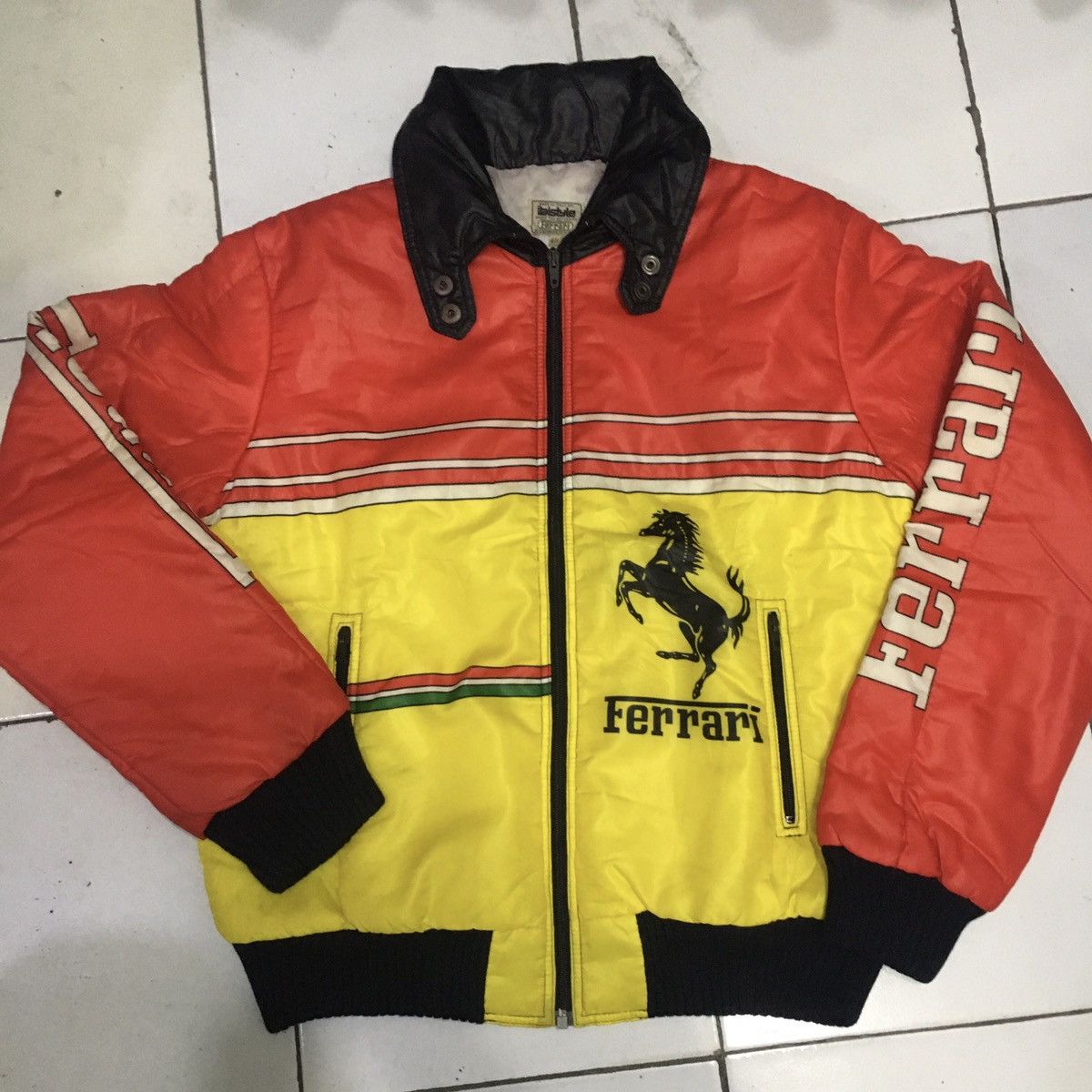 Bomber Jacket × Ferrari × Vintage Rare 1979 Vintage Authentic Ferrari ...