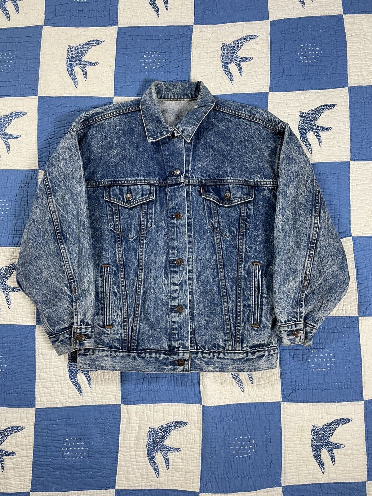 Levi's × Vintage Vintage 80s Levi’s Red Tab Acid Wash Denim Jacket ...