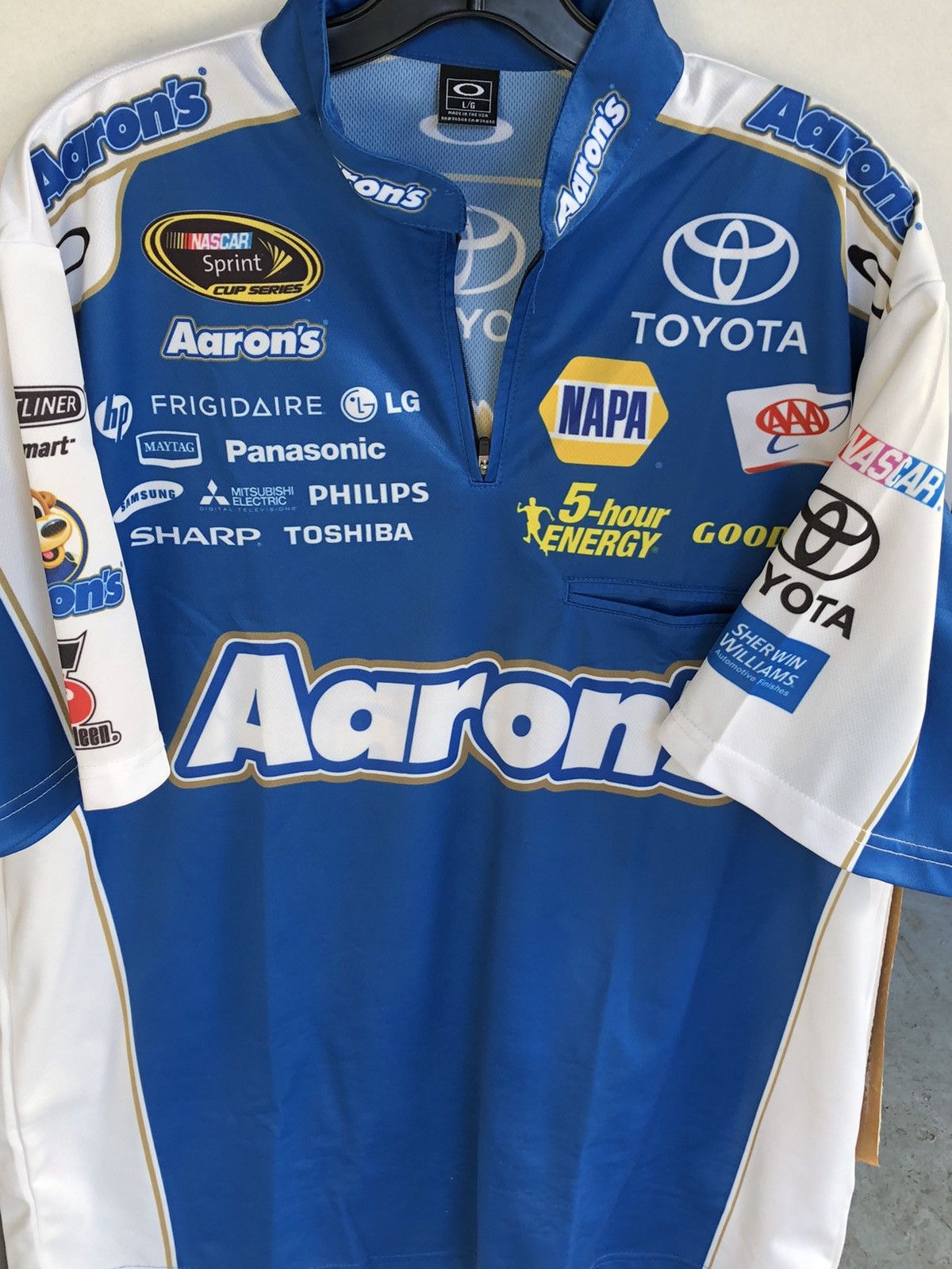 NASCAR × Oakley × Vintage *VINTAGE* NASCAR AARONS PIT CREW SHIRT | Grailed