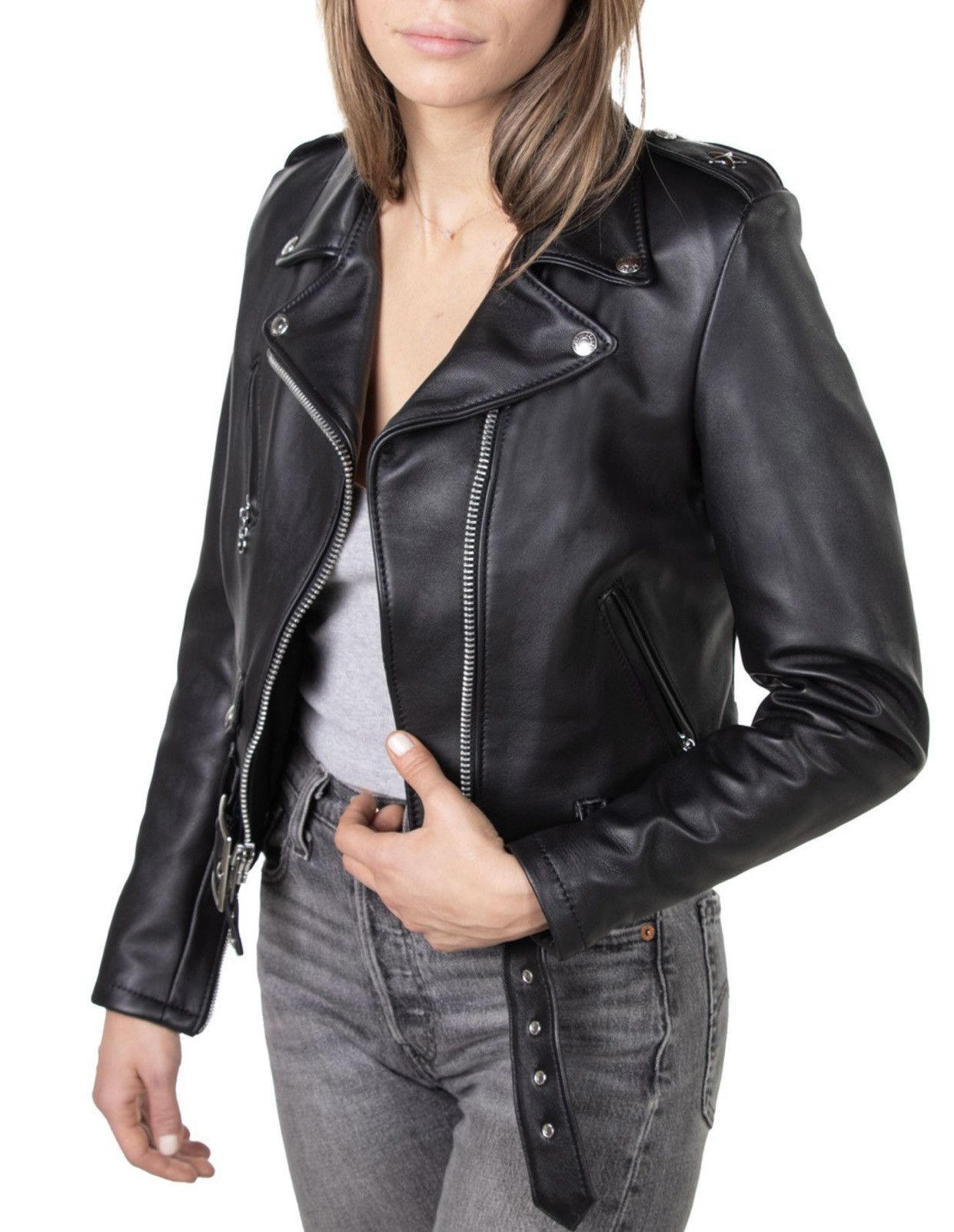 Schott One Star Schott Perfecto Leather Jacket Women Cropped | Grailed