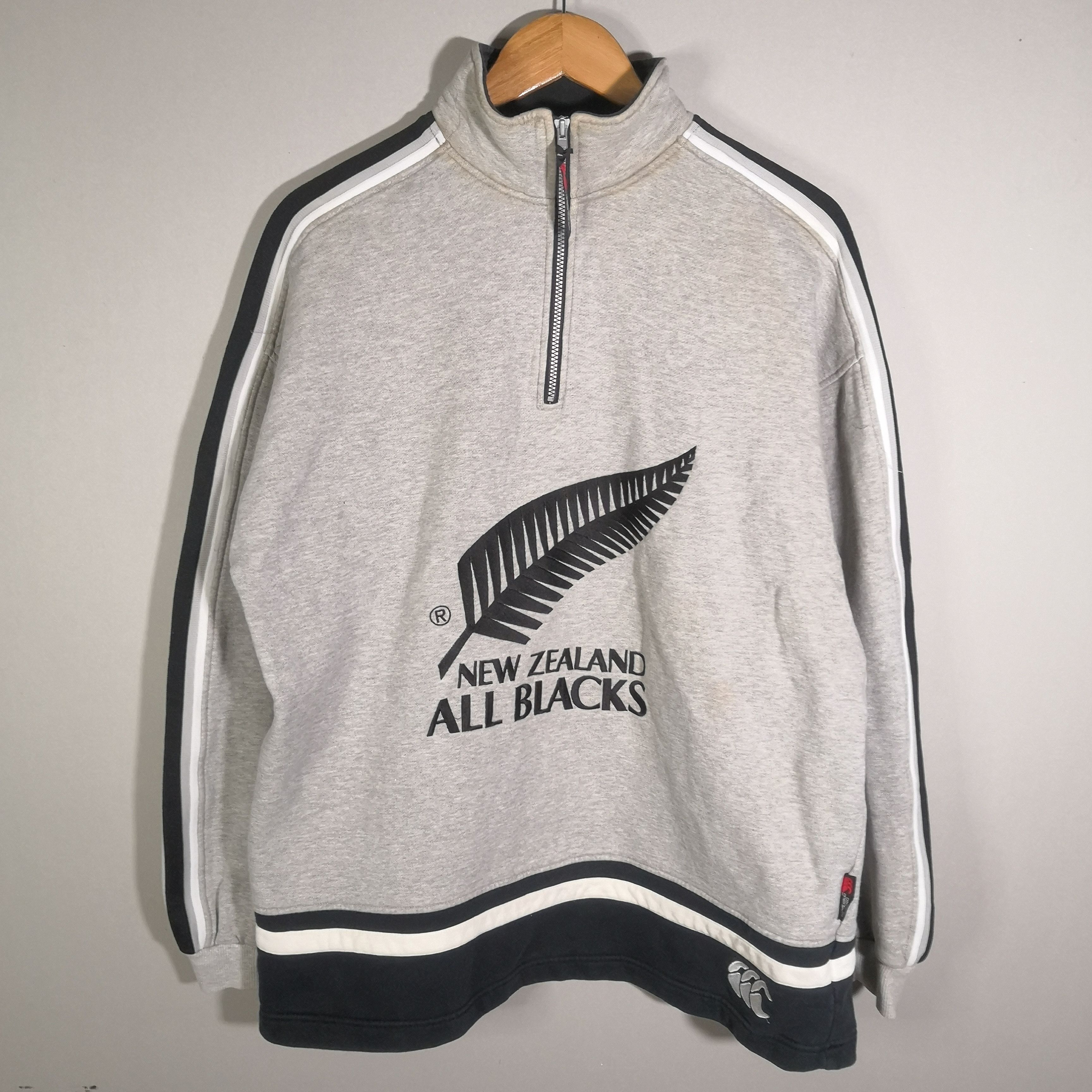 Vintage Canterbury Newzealand All Blacks Half Zipper Sweatshirt | Grailed