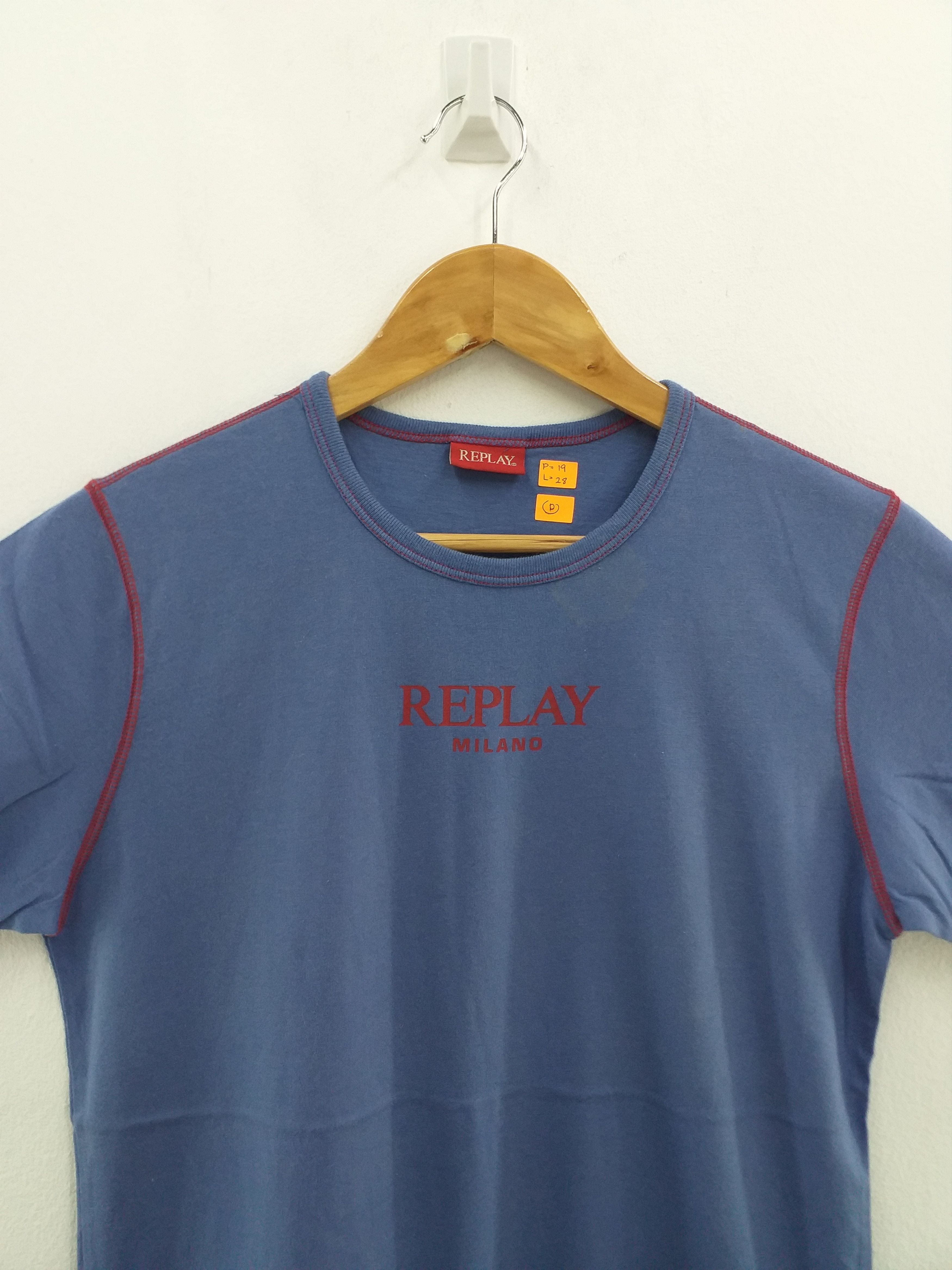 Replay Replay Milano Spell Out Ringer Medium Tshirt -D113 | Grailed