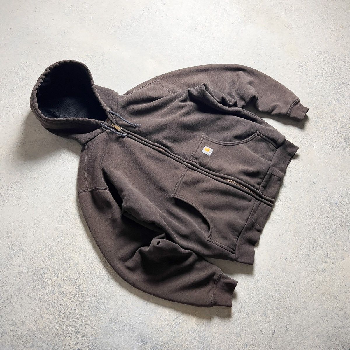 Vintage 90s Brown Carhartt Zip up Hoodie | Grailed