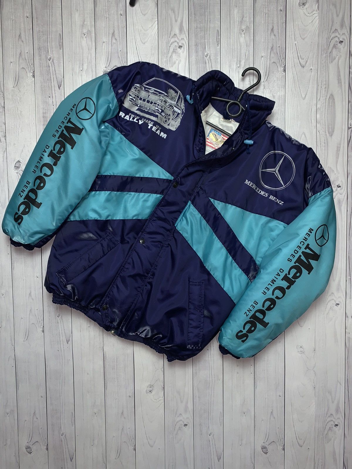 Mercedes Benz × Vintage Vintage Mercedes Benz racing jacket rare logo ...