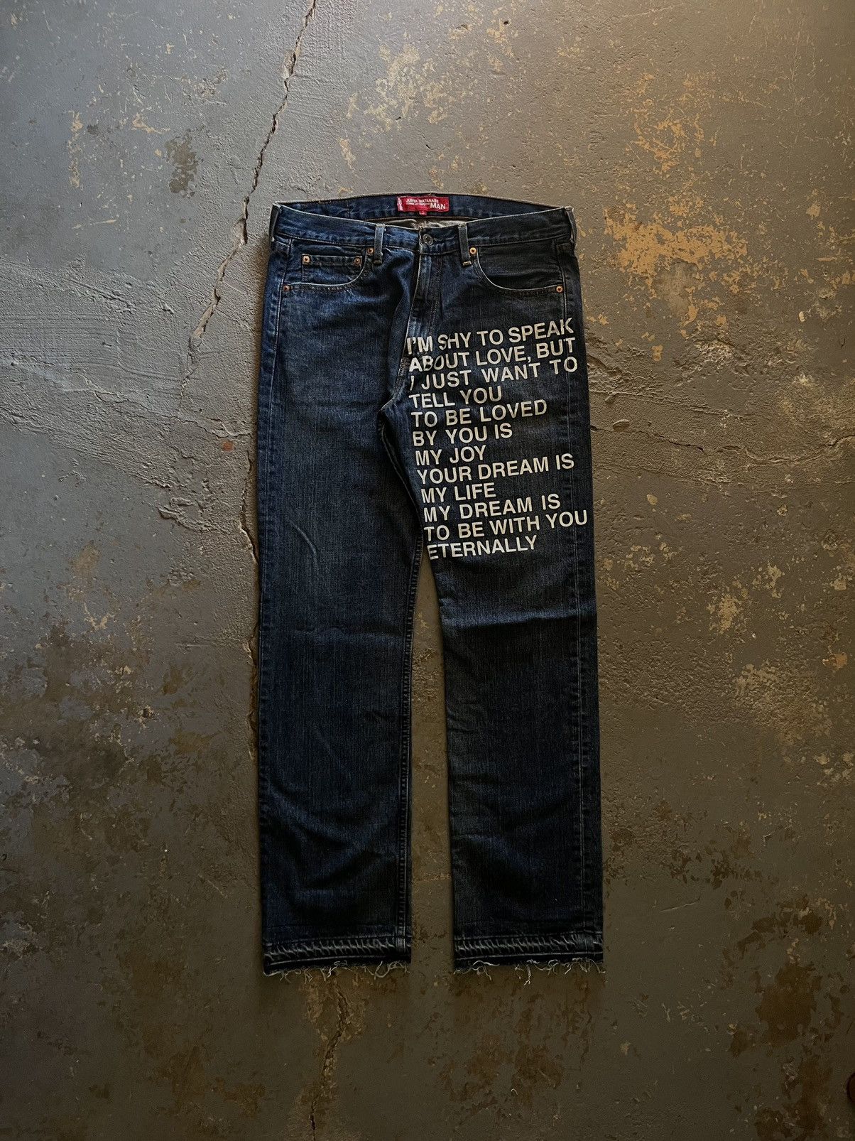 Junya Watanabe SS02 POEM LEVIS JEANS | Grailed