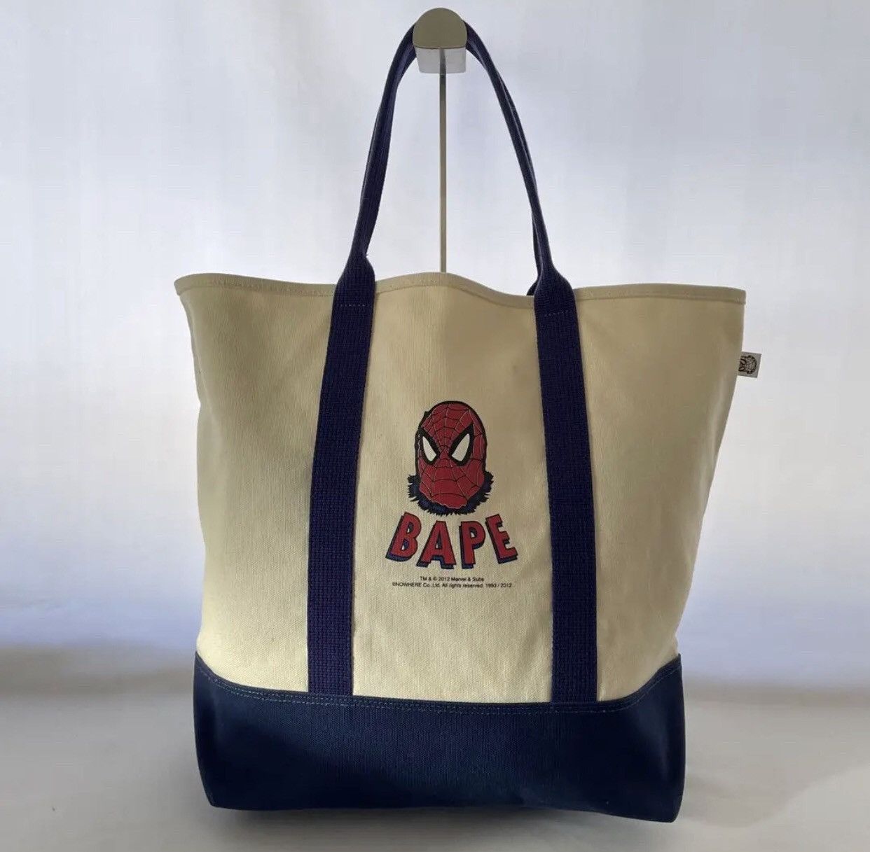 Bape Bape x spider man tote bag 2012ss very very rare | Grailed
