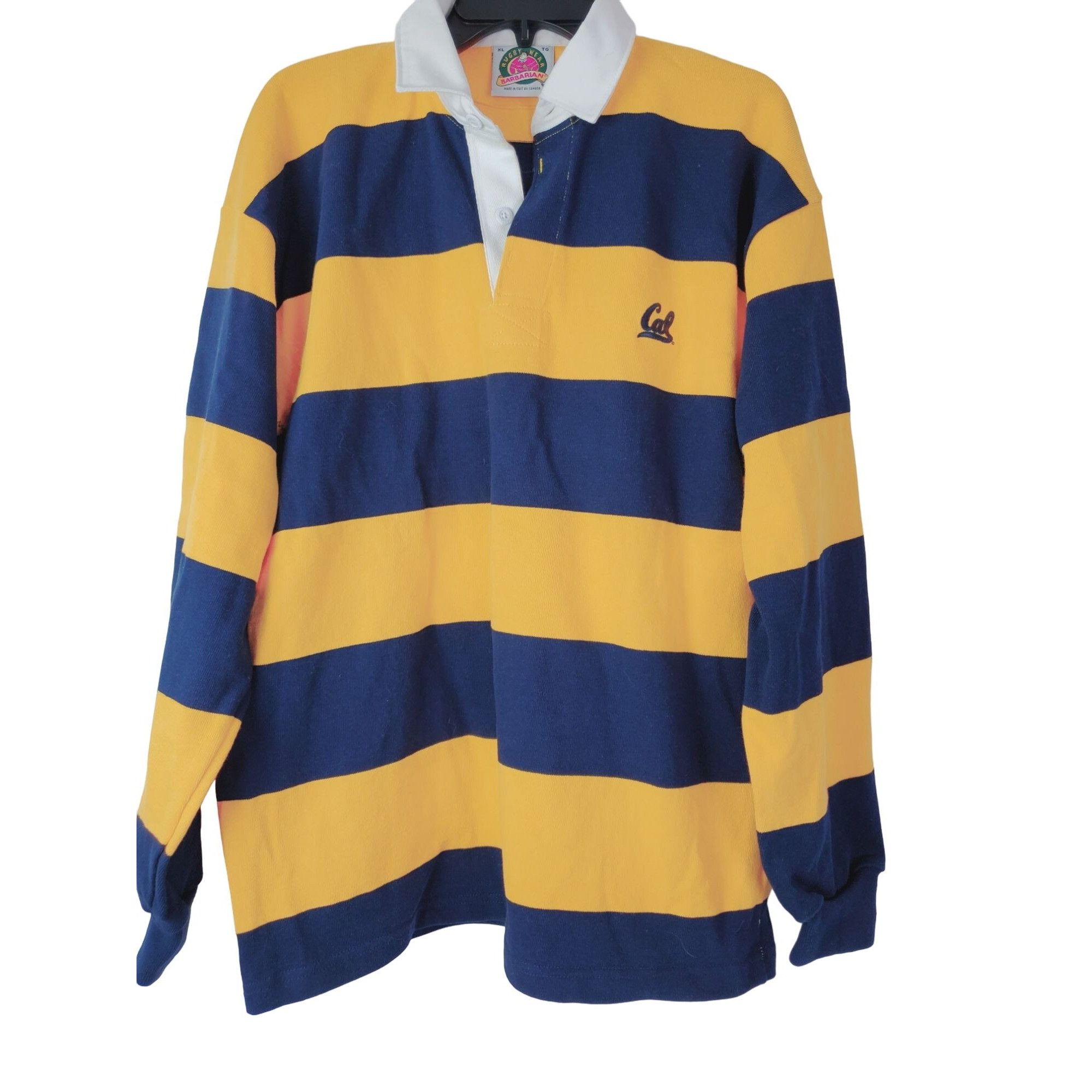 Barbarian Barbarian Rugby Wear Mens Cal Berkeley Long Sleeve Polo Shir ...
