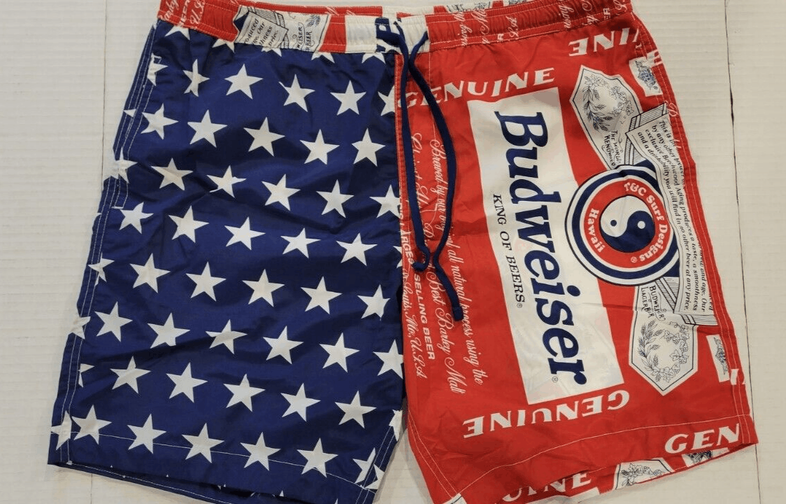Budweiser T&C SURF BUDWEISER SWIM SHORTS BEER LARGE SWIMMING TRUNKS ...
