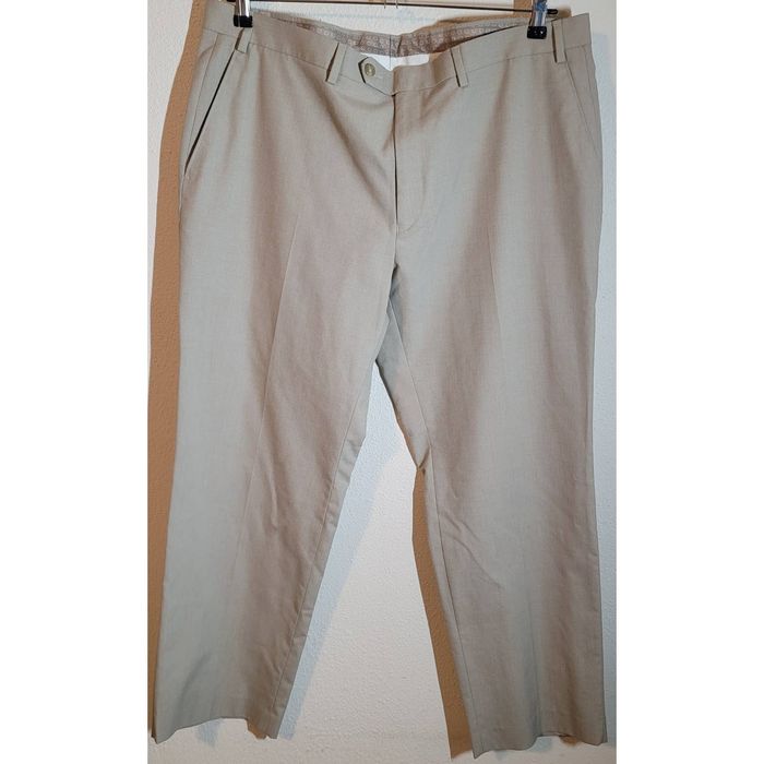 Chaps Chaps Beige Flat Front Men Dress Pants 40 X 30 Straight Leg | Grailed