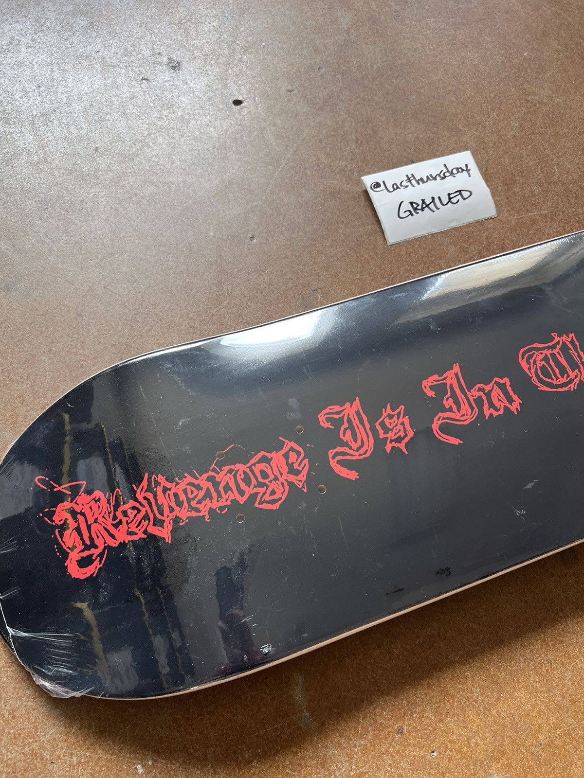 Revenge Revenge Is In The Creators Hands Skateboard Deck Black/Red ...