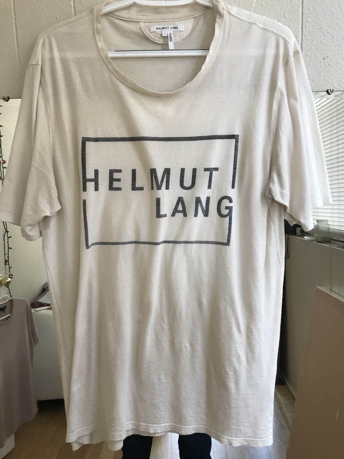 Helmut Lang Helmut Lang box graphic tee | Grailed