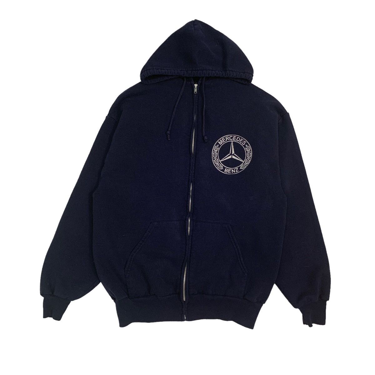 Mercedes Benz × Streetwear × Vintage Vintage Mercedes Benz logo zip up ...