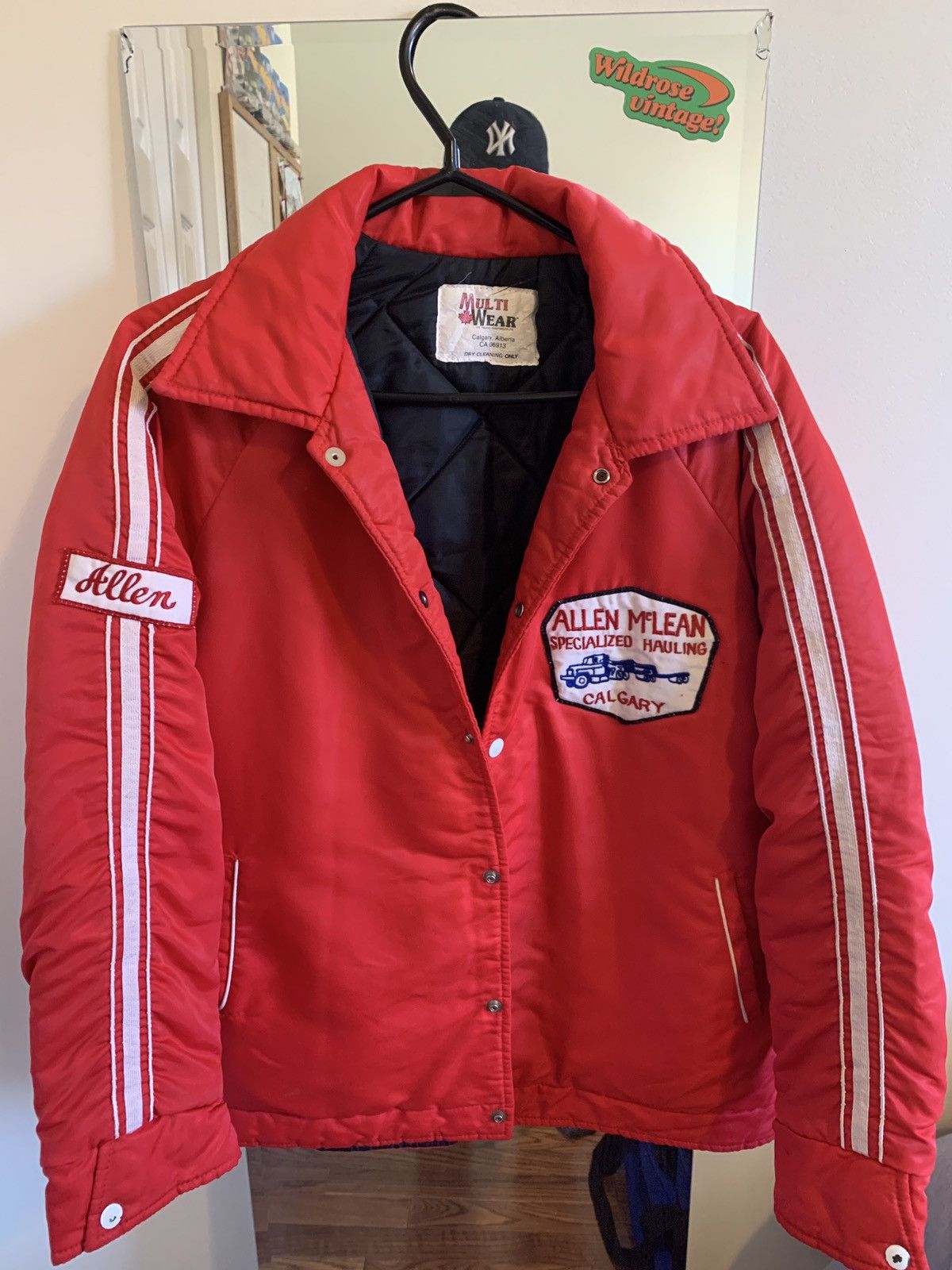 Vintage Red Nylon Vintage Racing Style Jacket | Grailed