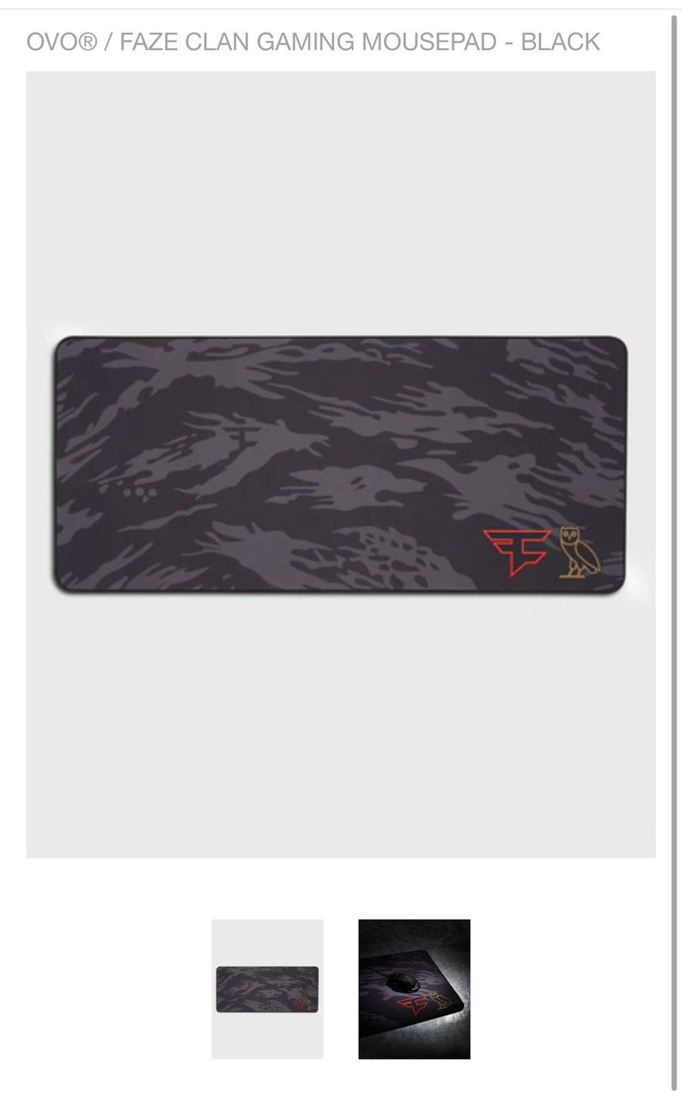 Octobers Very Own OVO x FaZe Clan Gaming Mouse Pad | Grailed