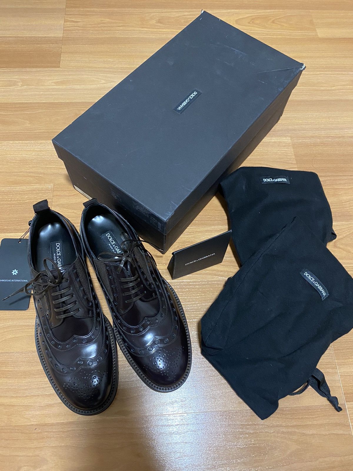 Dolce & Gabbana Dolce & Gabanna Brown Burgundy Derby Shoes Brand New ...