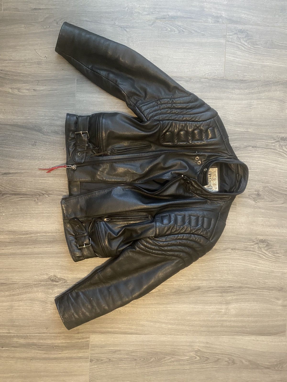Open Road Leather motorcycle Jacket Open Road Black | Grailed