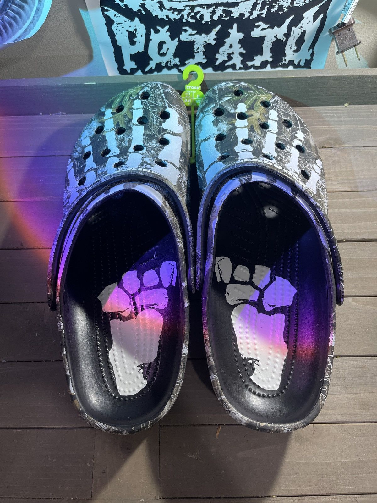 Crocs Crocs x Pleasures Camo Skeleton | Grailed