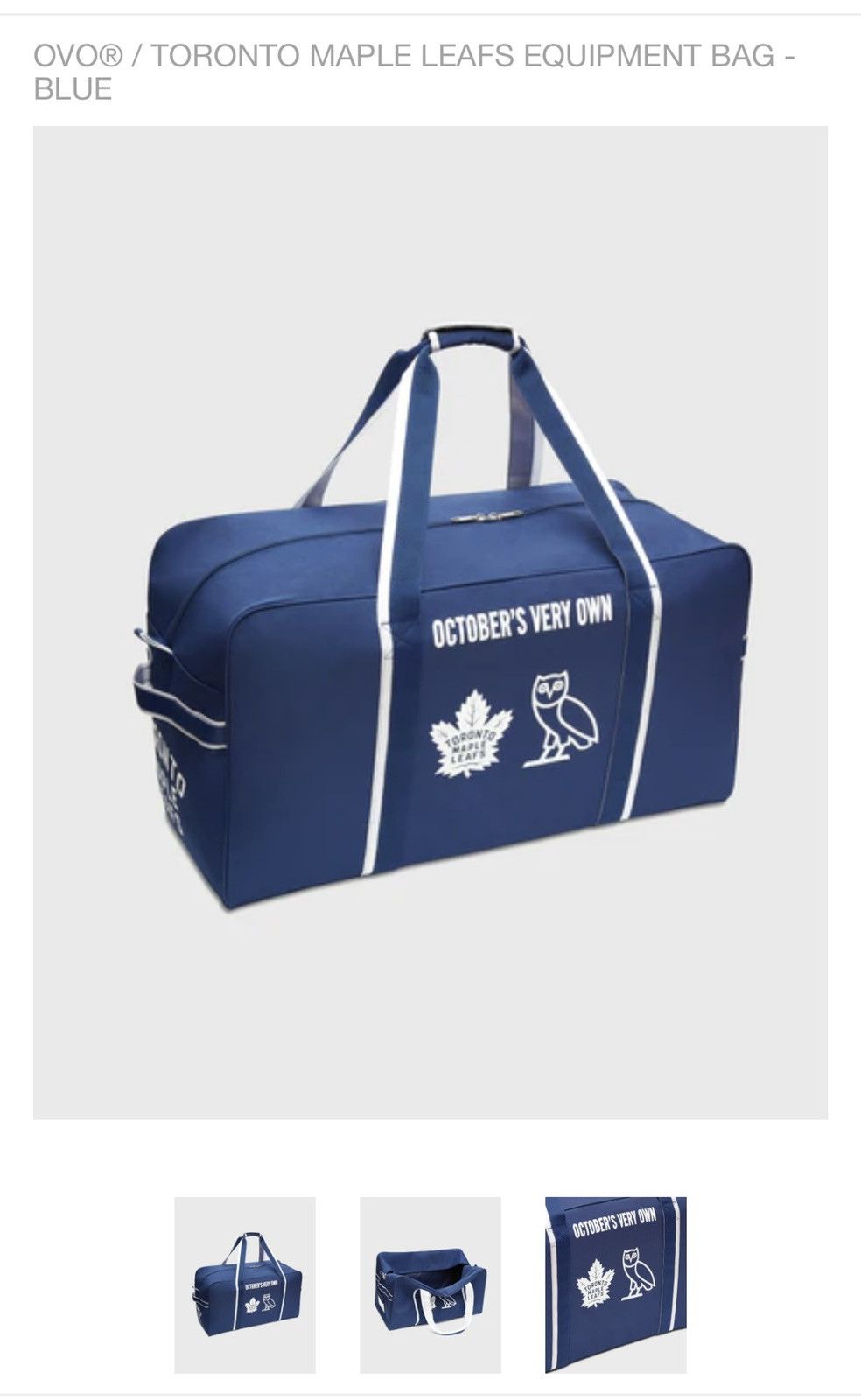 October's Very Own OVO x Toronto Maple Leafs Hockey Bag | Grailed