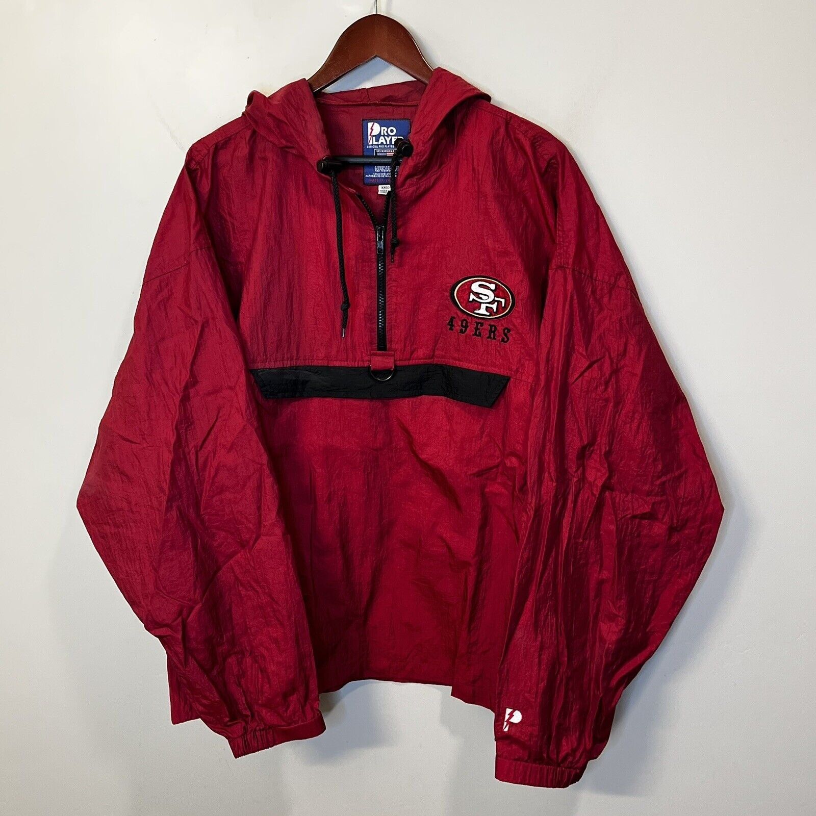 Vintage Pro Player San Francisco 49ers 1/4 Zip Windbreaker Hooded | Grailed