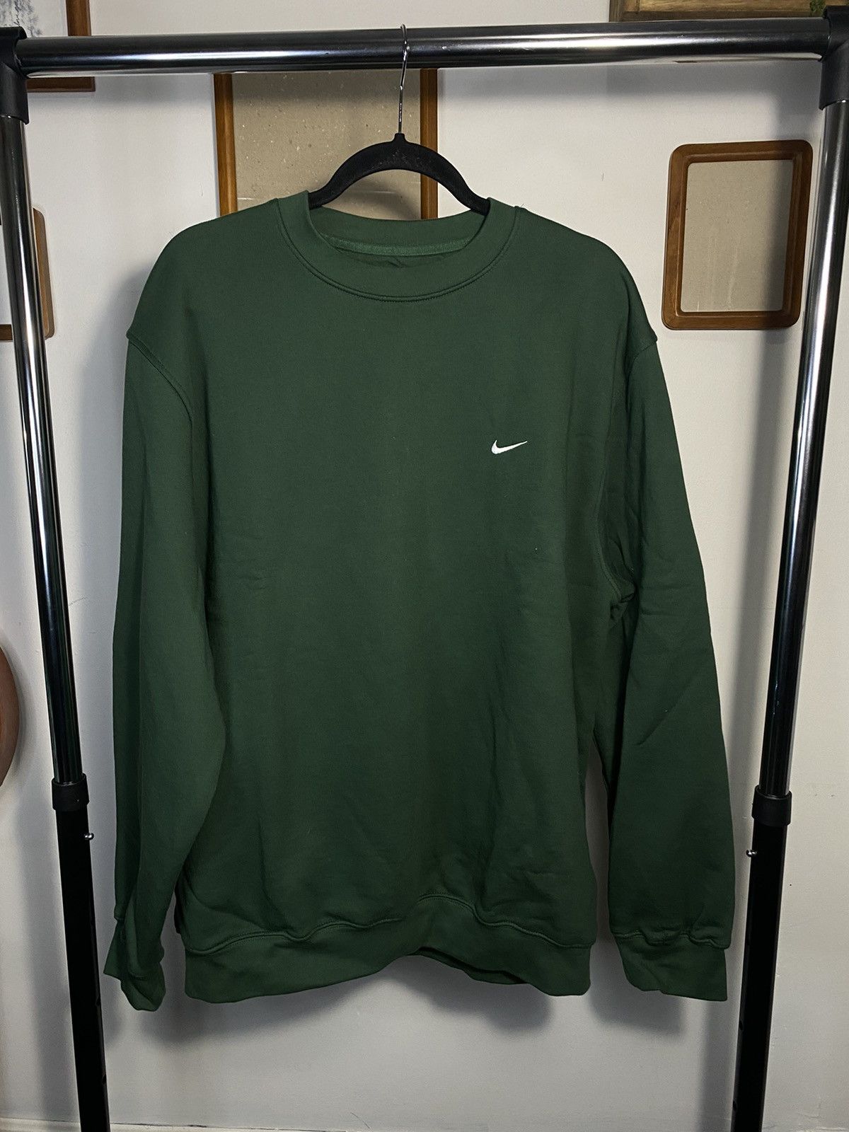 Nike × Vintage Y2K Forest Green Nike Sweater | Grailed