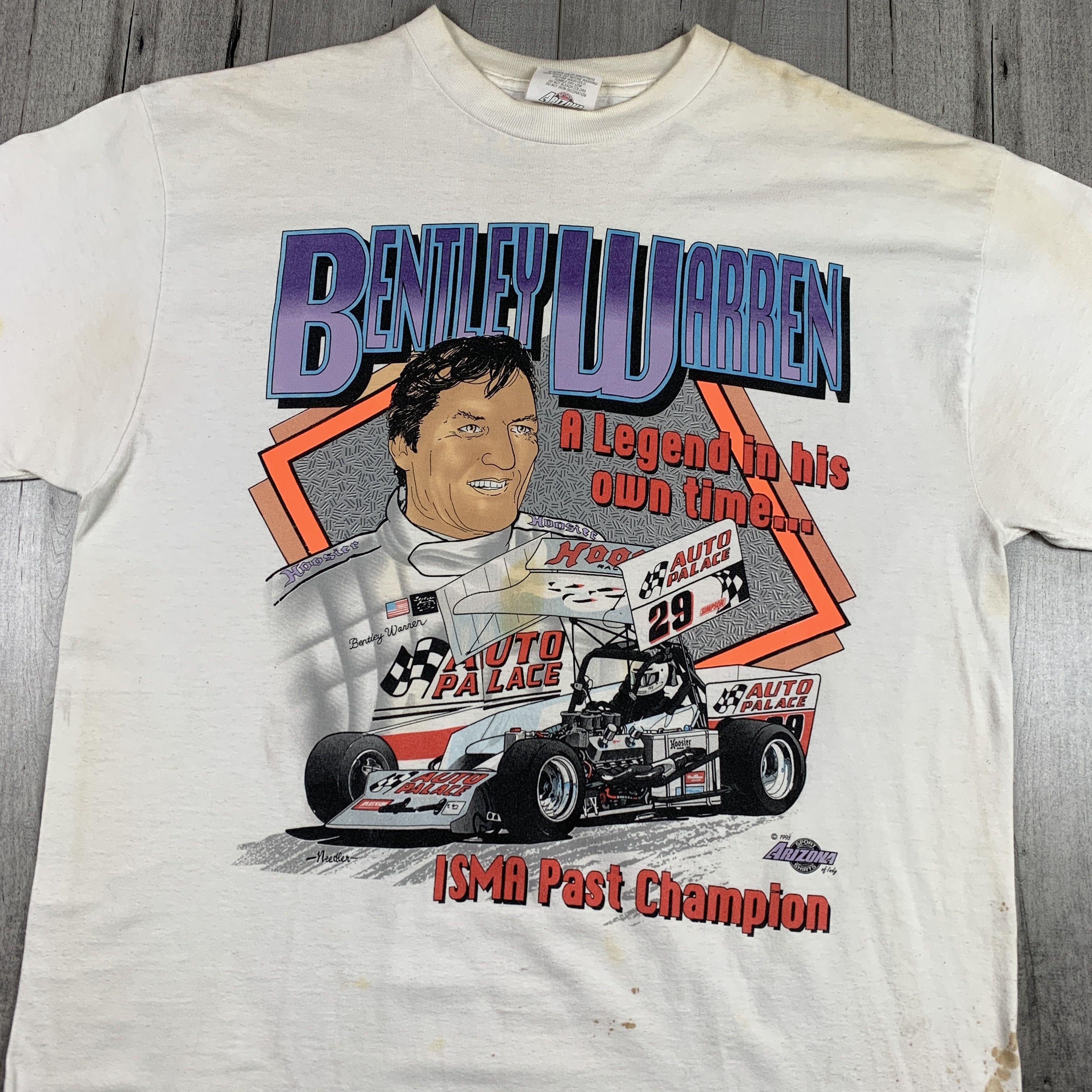 Vintage Vintage 1995 Bentley Warren Racing T-Shirt / Neon Automotive ...