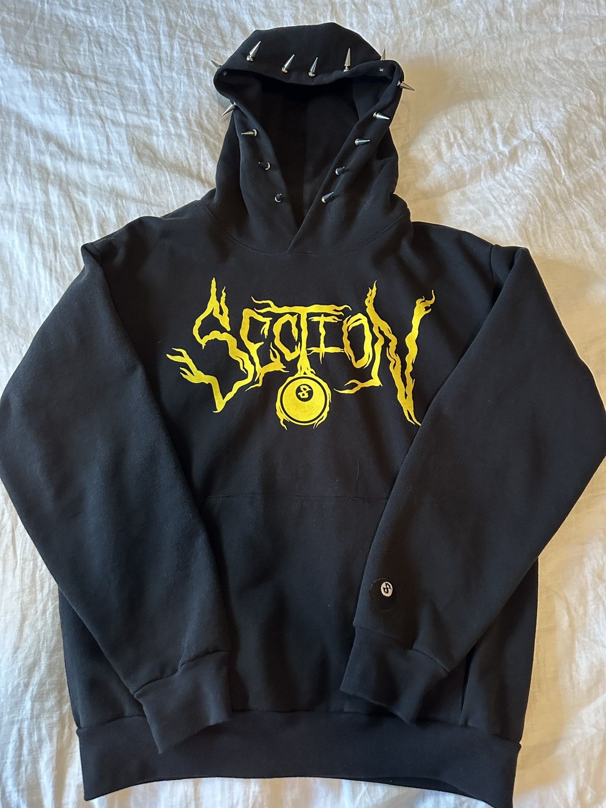Section 8 Section 8 Spiked Hoodie Black | Grailed
