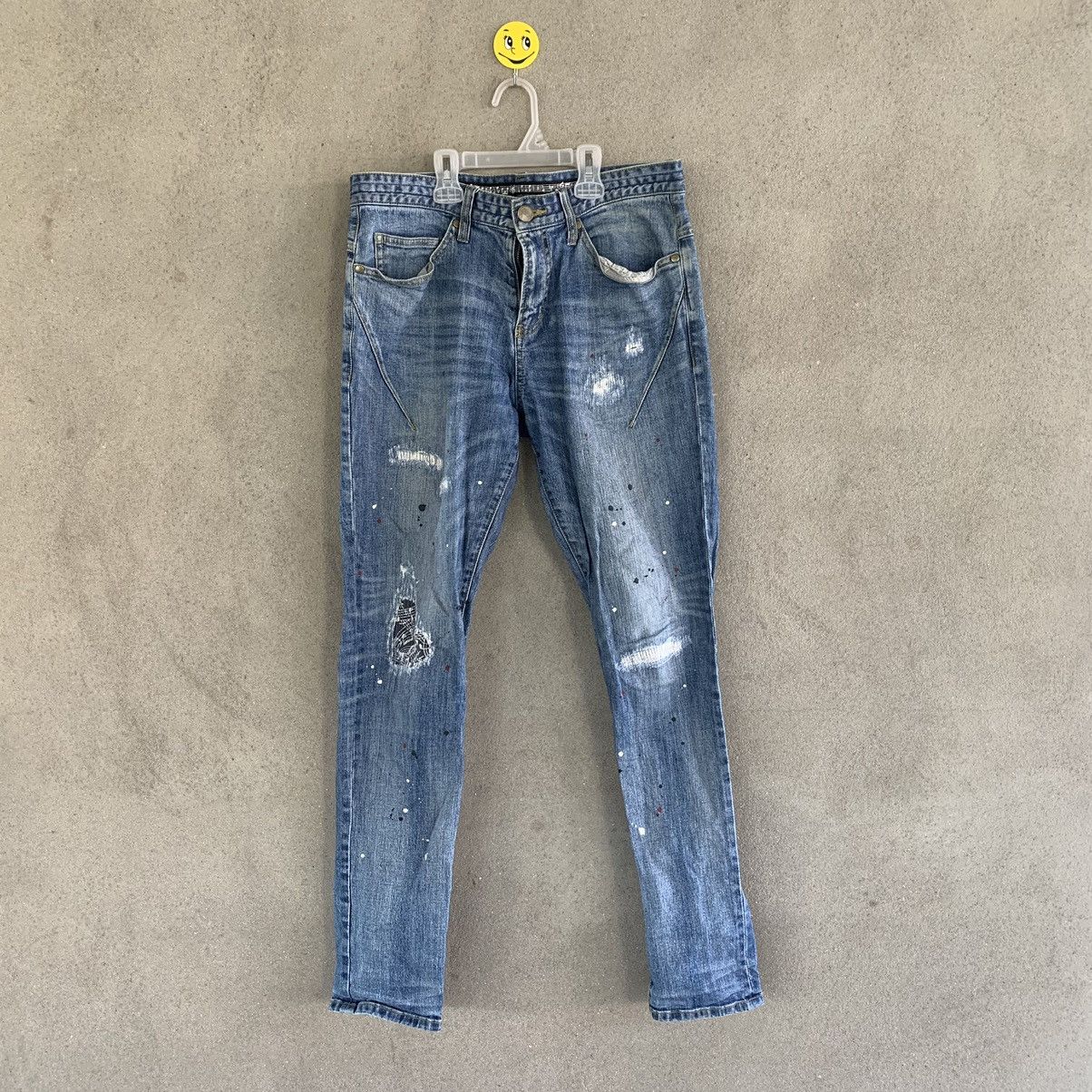 Number (N)ine × Vintage Number Nine Musical Notes Patch Jeans | Grailed