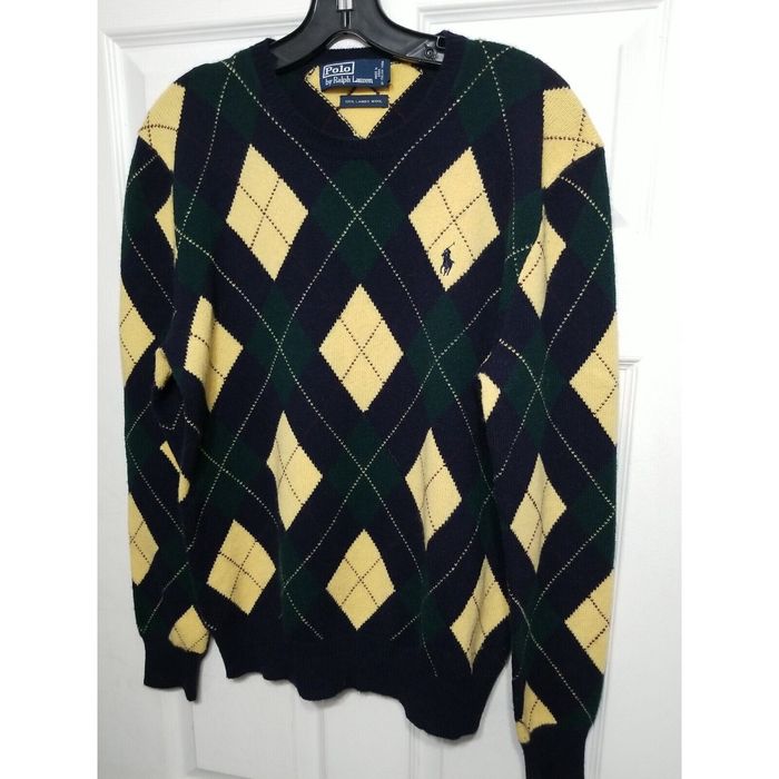 Polo Ralph Lauren Polo Ralph Lauren Golf Argyle Sweater Crewneck Wool ...