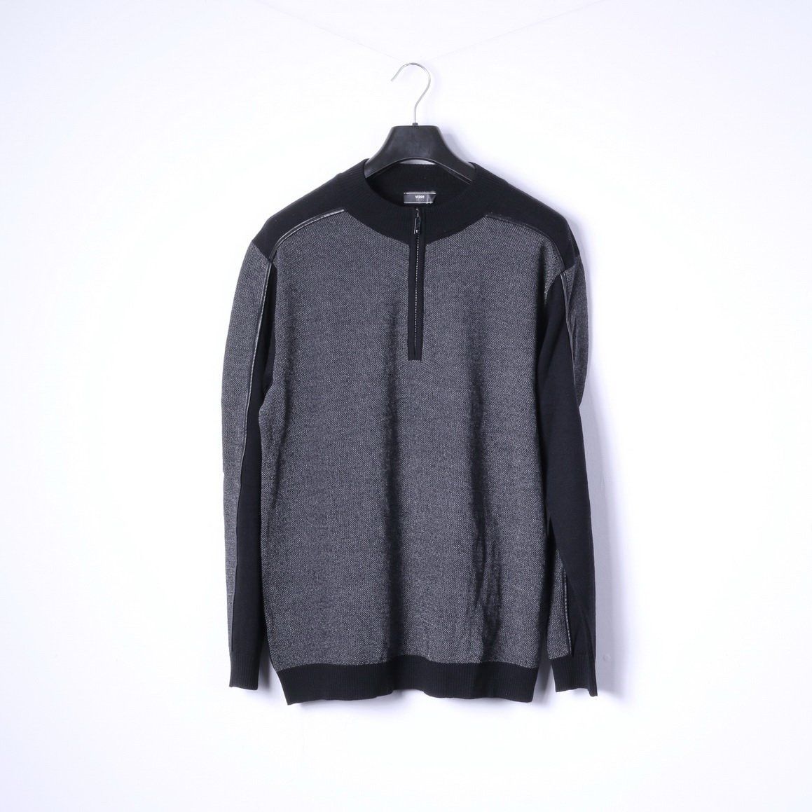 Vintage Verri Milano Men 56 XL Jumper Black Wool Zip Neck 0509 | Grailed
